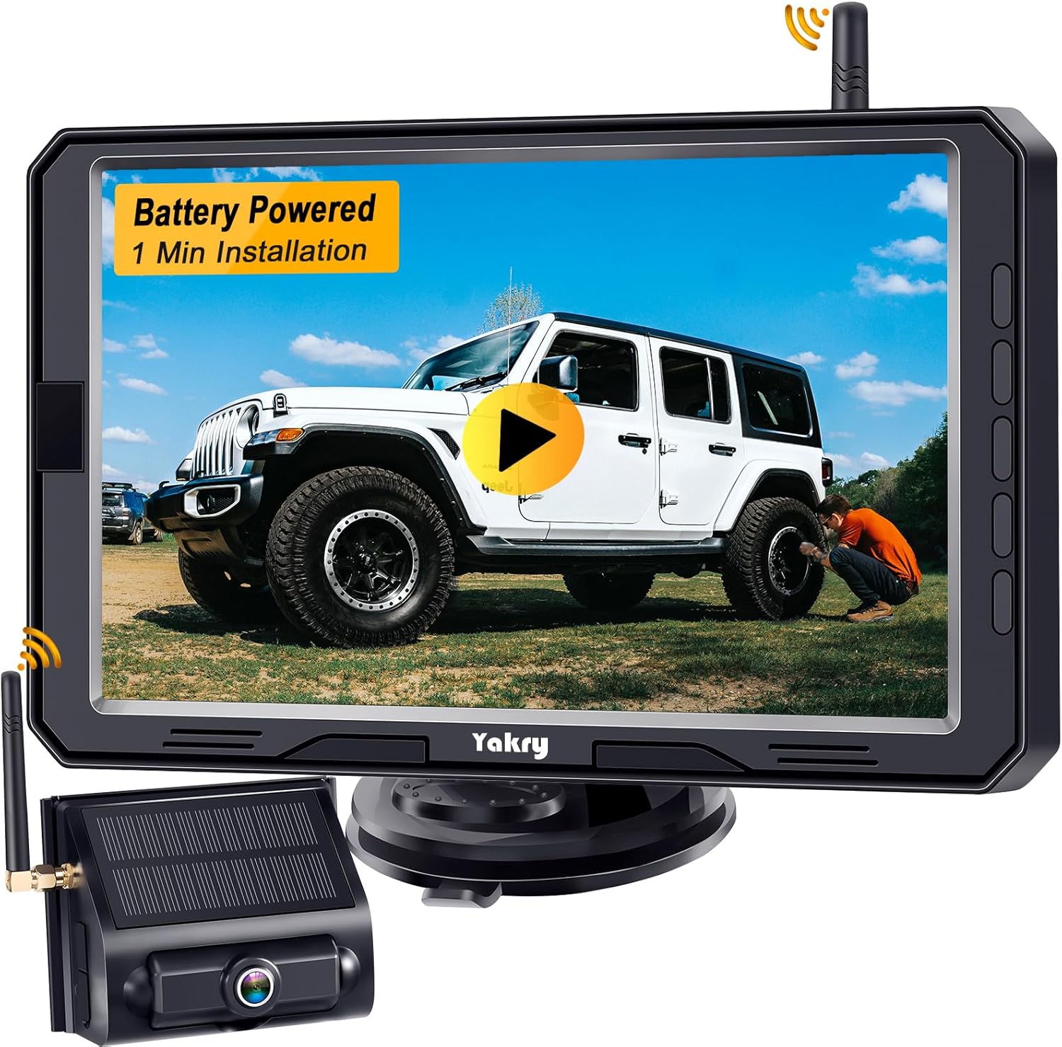 Magnetic Wireless Backup Camera Solar: Recording 7 Inch Monitor No ...