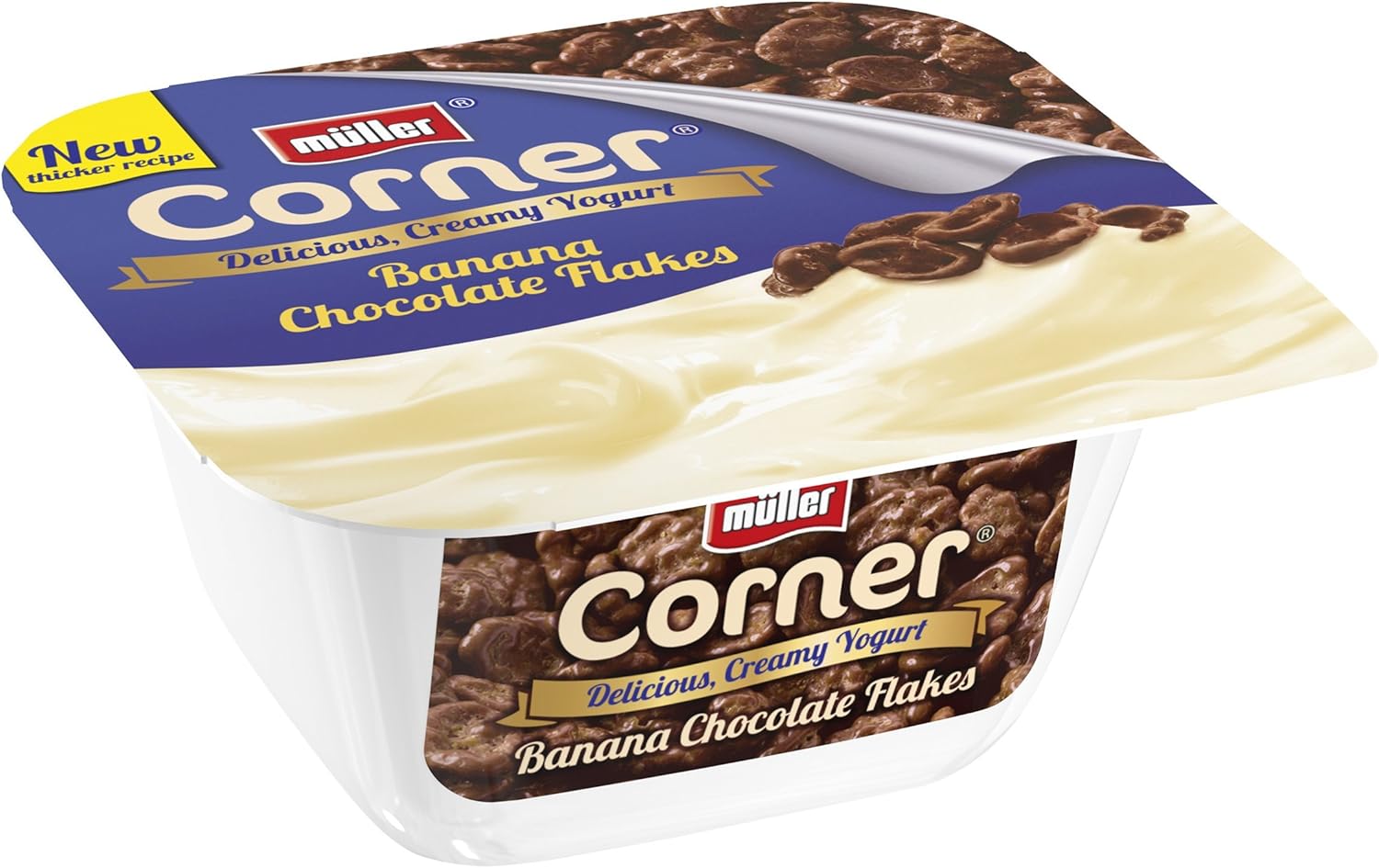 Muller Corner Crunch Yogurt Banana Chocolate Flakes, 135g : Amazon.co ...