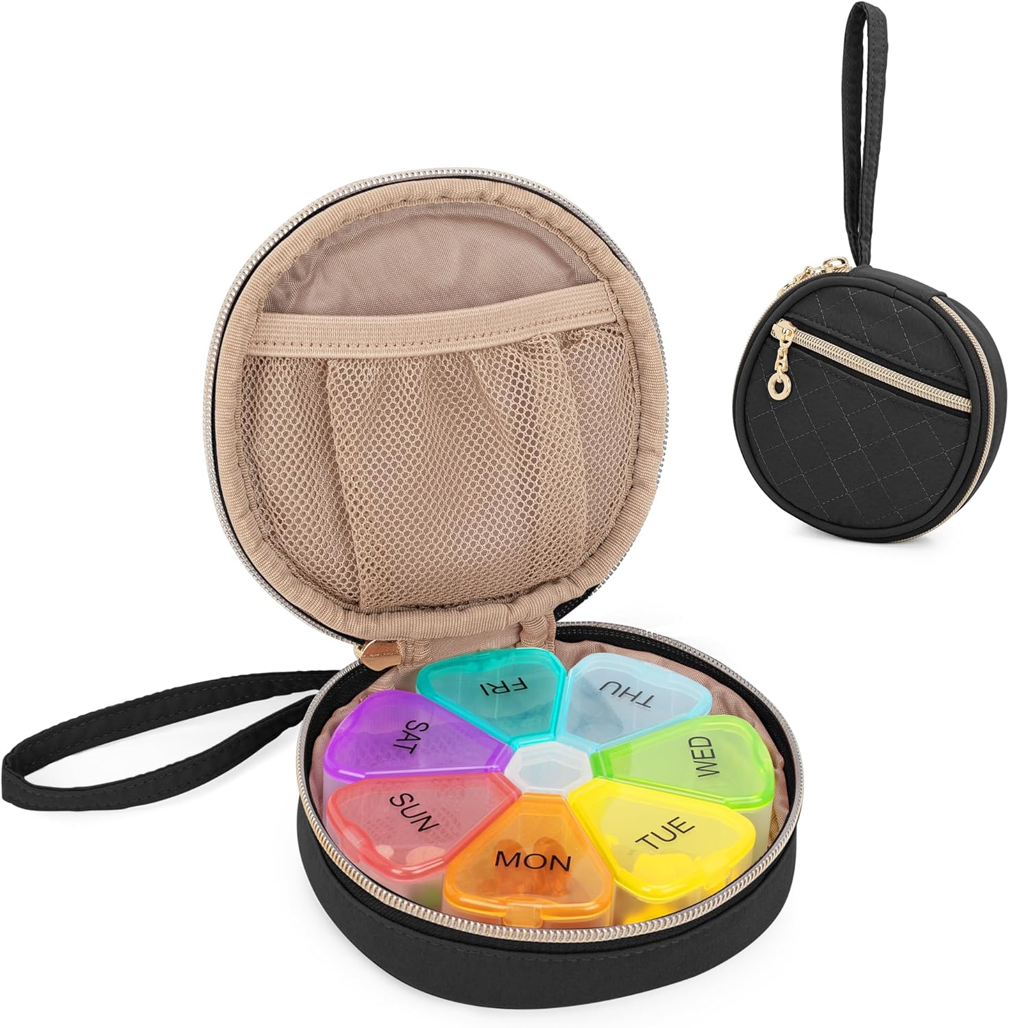 Amazon.com: Damero Pill Organizer with Carrying Bag, Weekly Pill Box ...