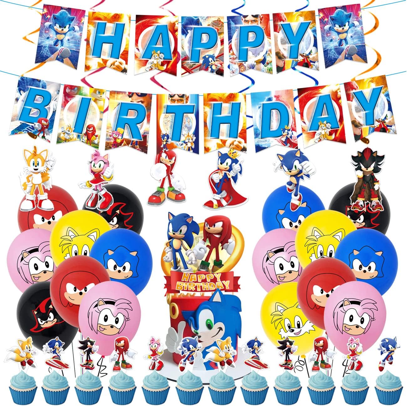 Sonic The Hedgehog Party Decoration Tomicy Sonic Party Supplies Sonic ...