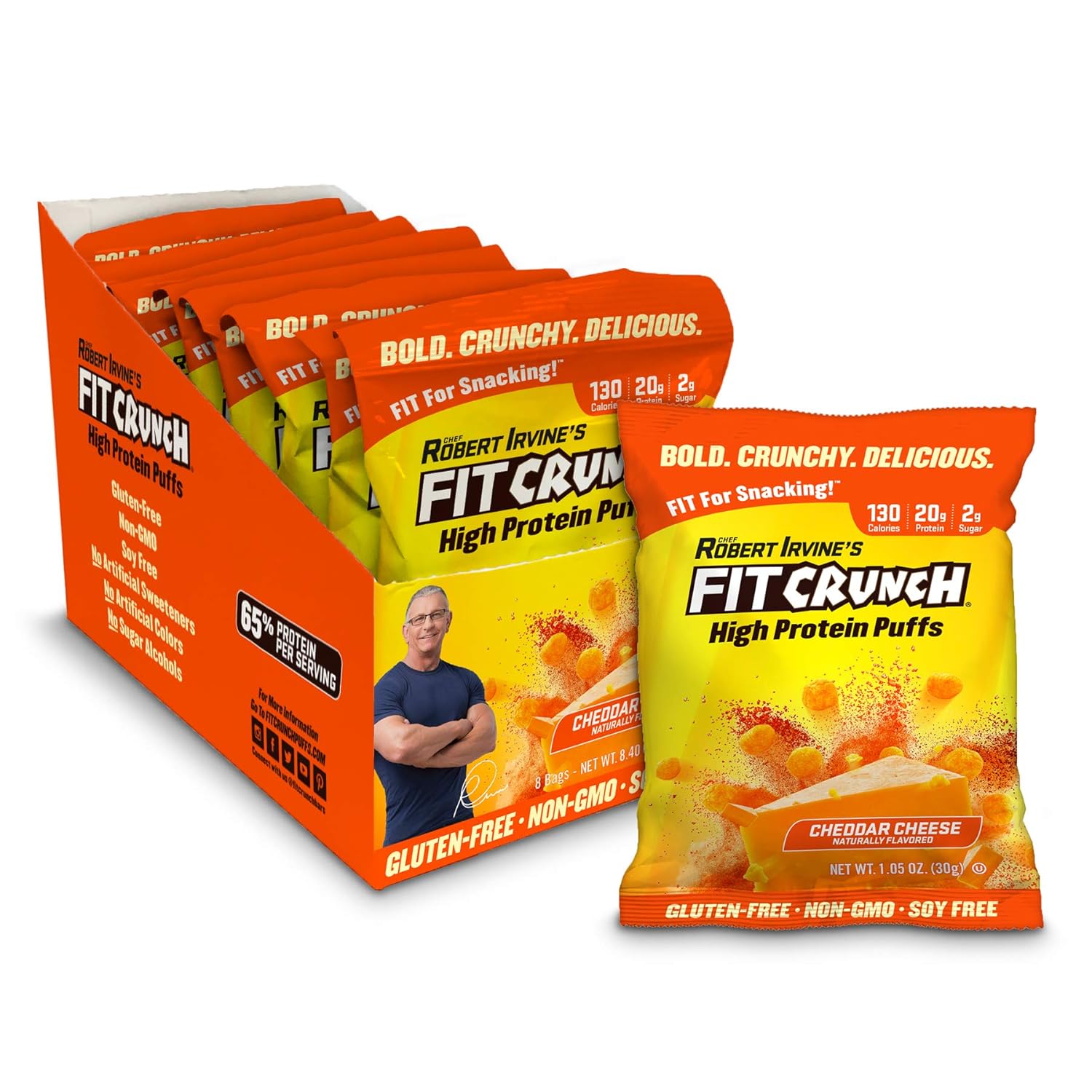 Amazon.com: FITCRUNCH Protein Puffs | Designed by Robert Irvine | Keto ...