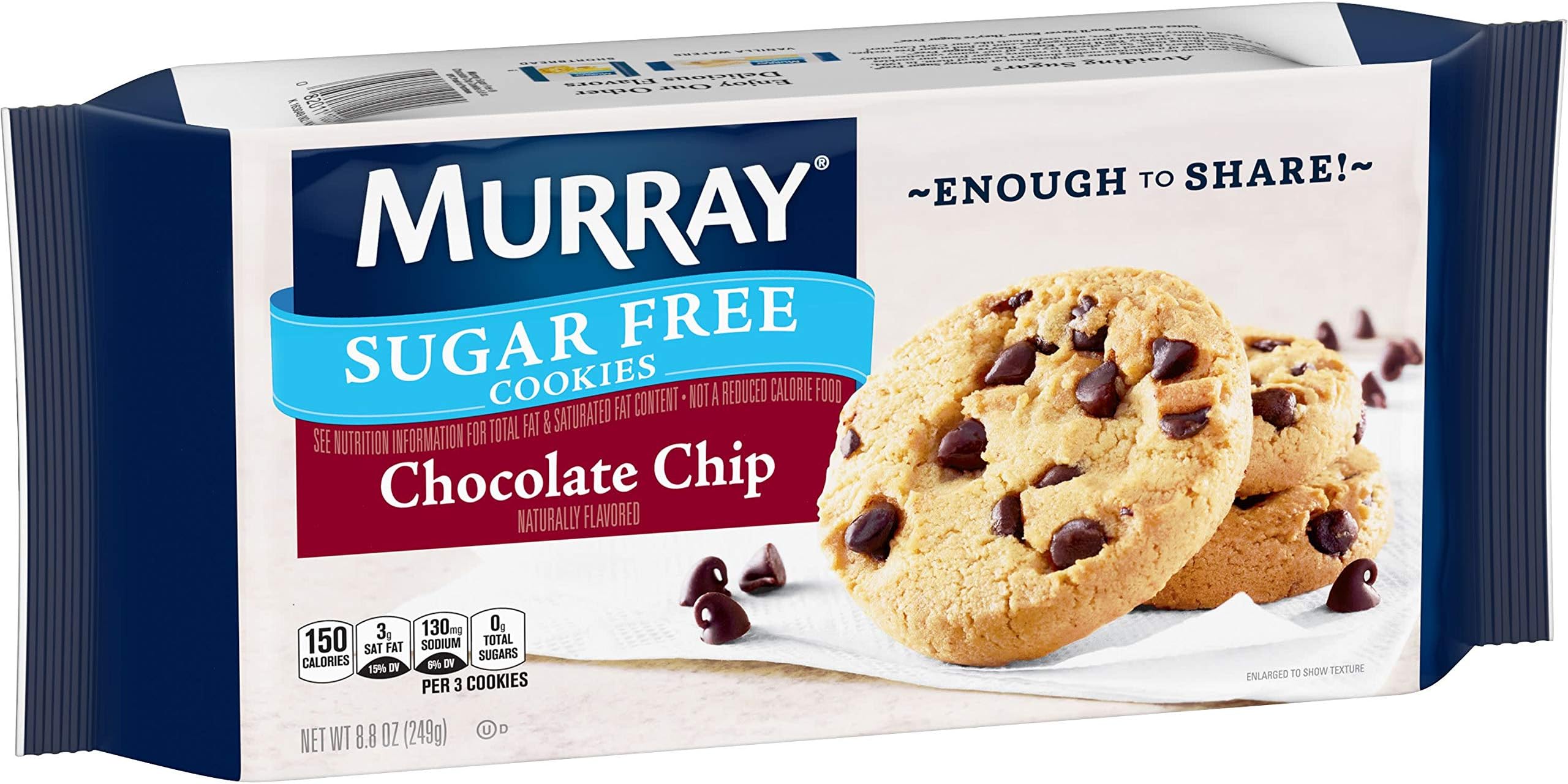Amazon.com: Murray Sugar Free Cookies, Chocolate Chip, 8.8 Ounce Tray ...
