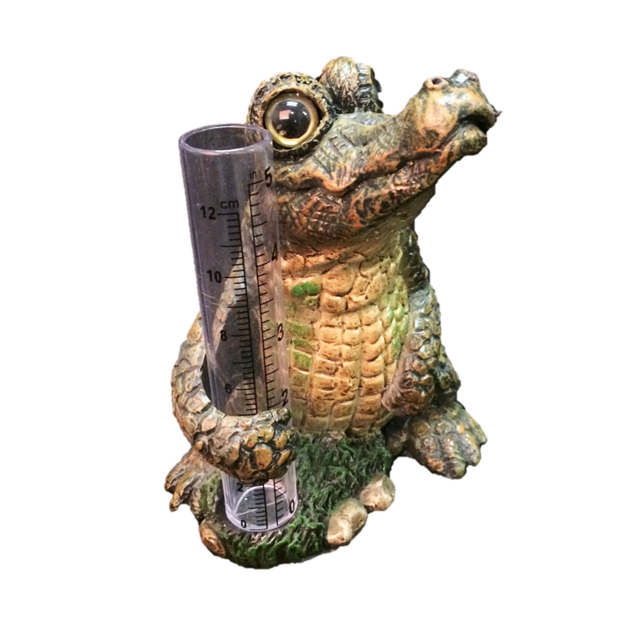Amazon.com : Toad Hollow Gator Rain Gauge Alligator Figurine 8" H ...