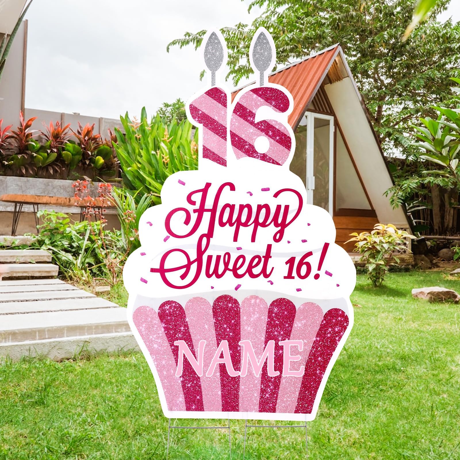 Amazon.com : 2pcs Sweet 16 Party Decorations,16th Birthday Decorations ...