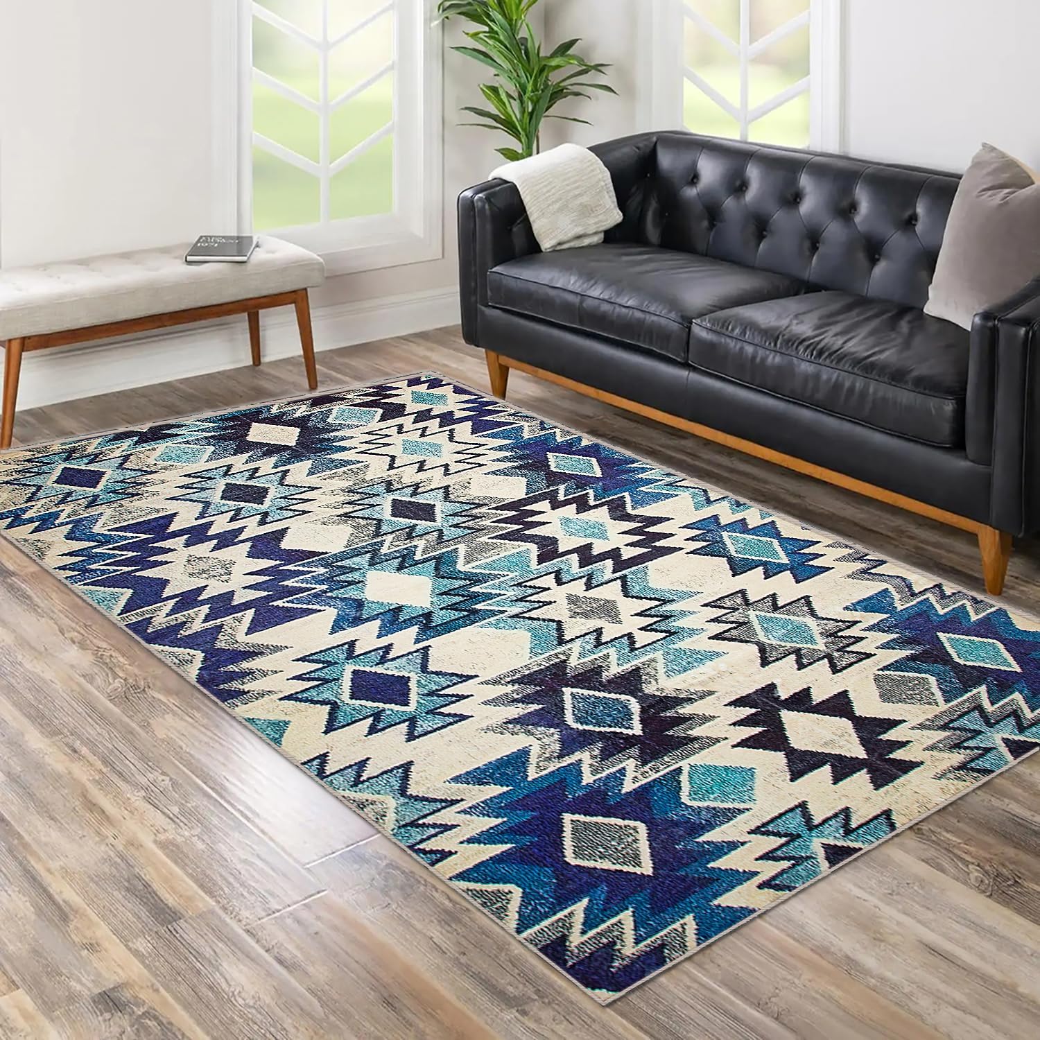Amazon.com: NEATIIP Washable Bohemian 6x9 Area Rug, Suitable for ...