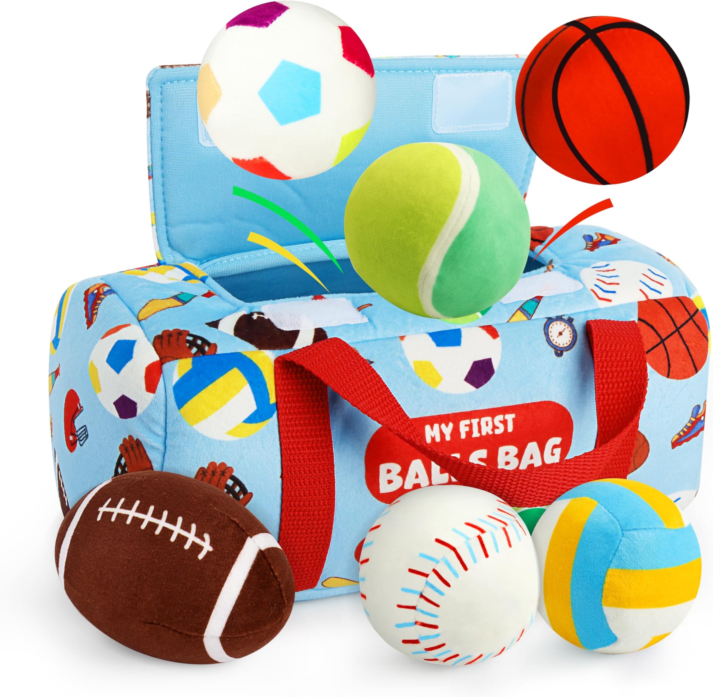 Amazon.com: Beetoy Sensory Sports Balls for Infant Toddlers, Baby Toys ...