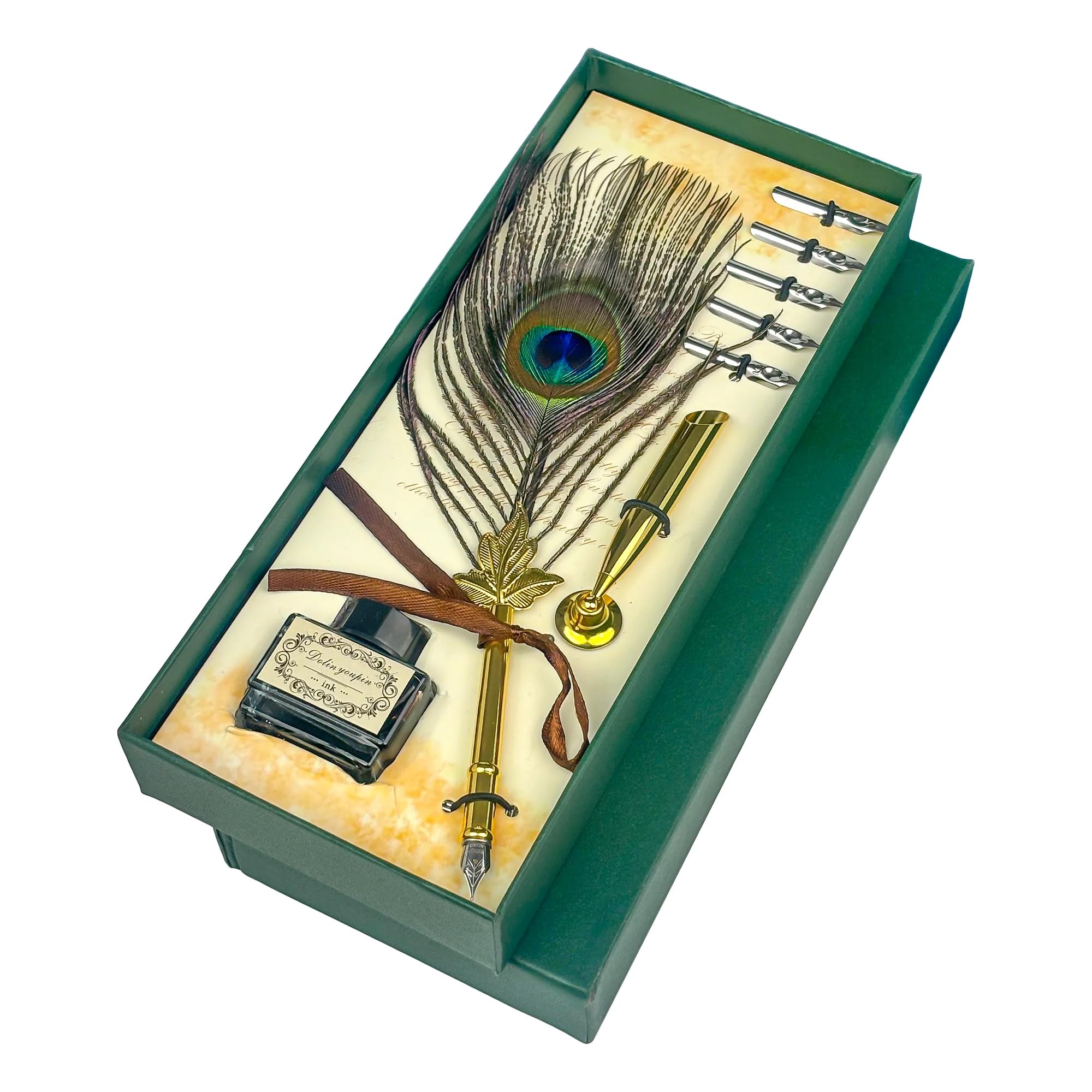 Submarine 4003 Peacock Feather Calligraphy Pen Set for Calligraphy ...