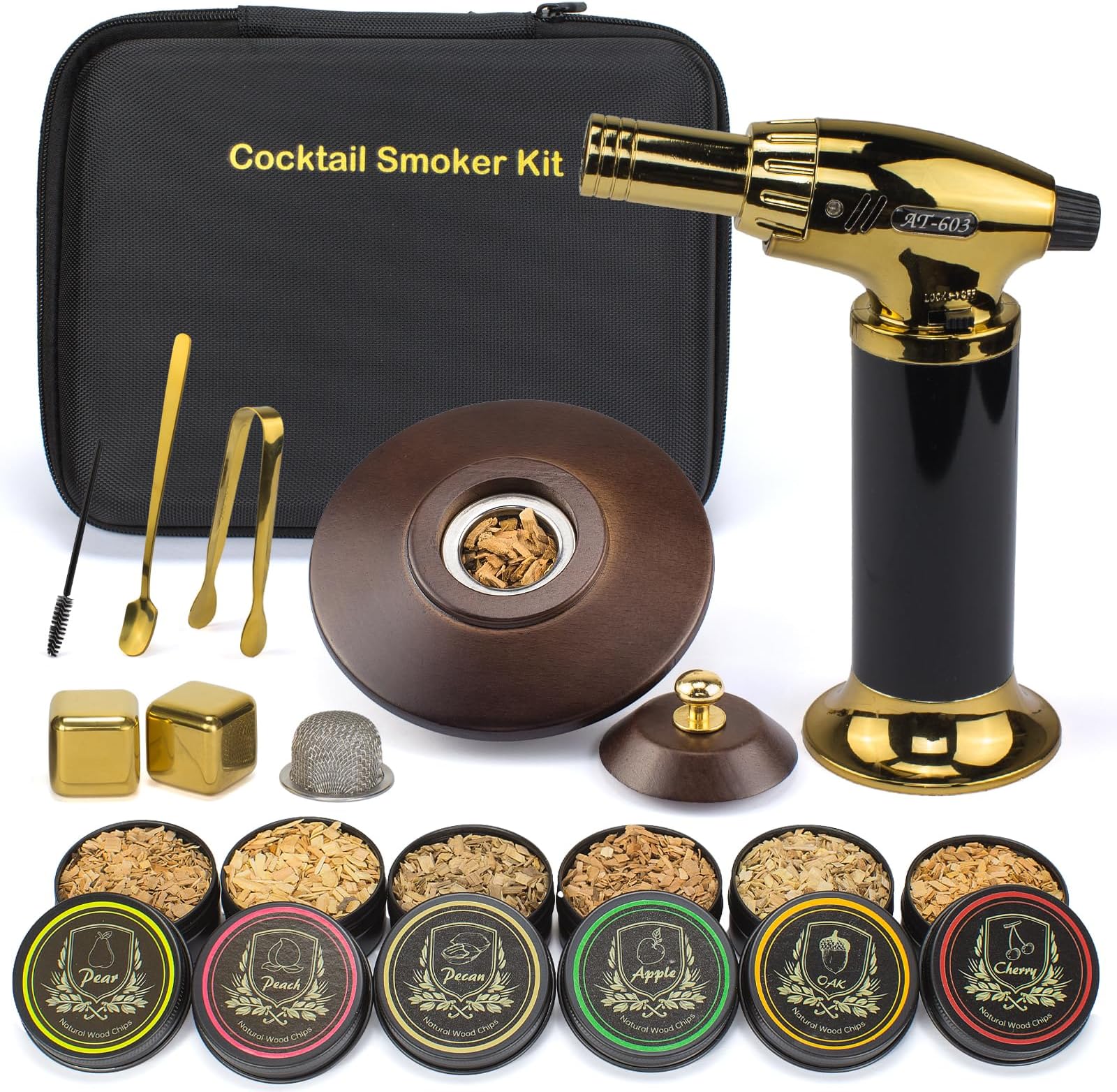 Amazon.com: Cocktail Smoker Kit with Torch 6 Flavors of Wood Chips ...