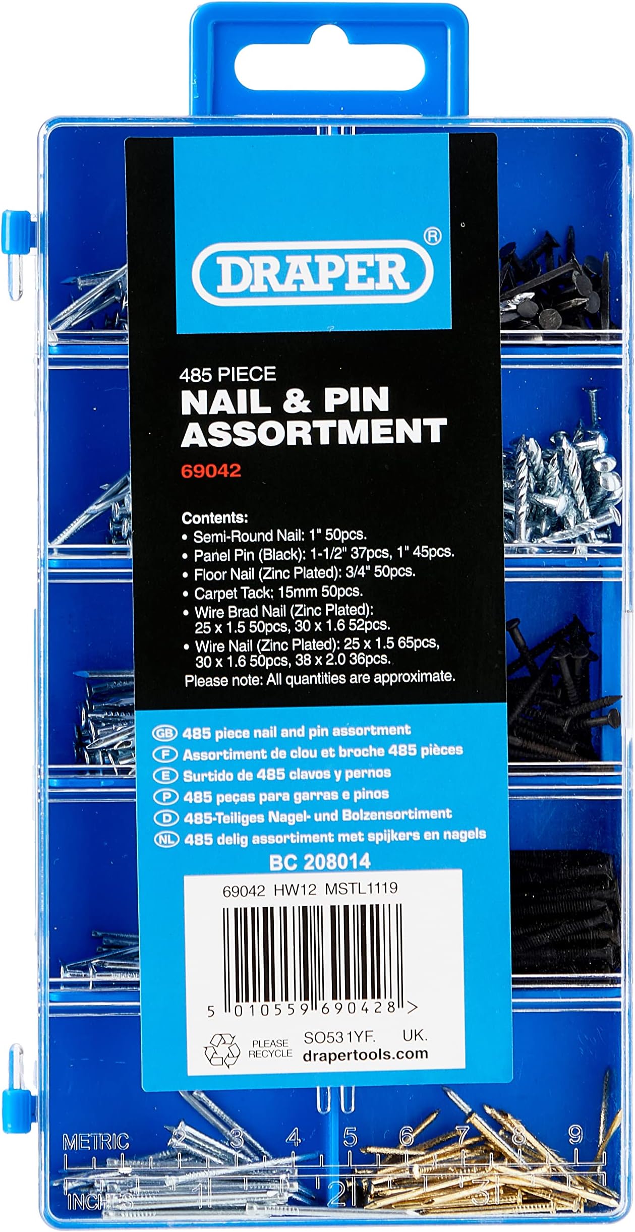 Draper 69042 Nail Assortment á : Amazon.co.uk: DIY & Tools