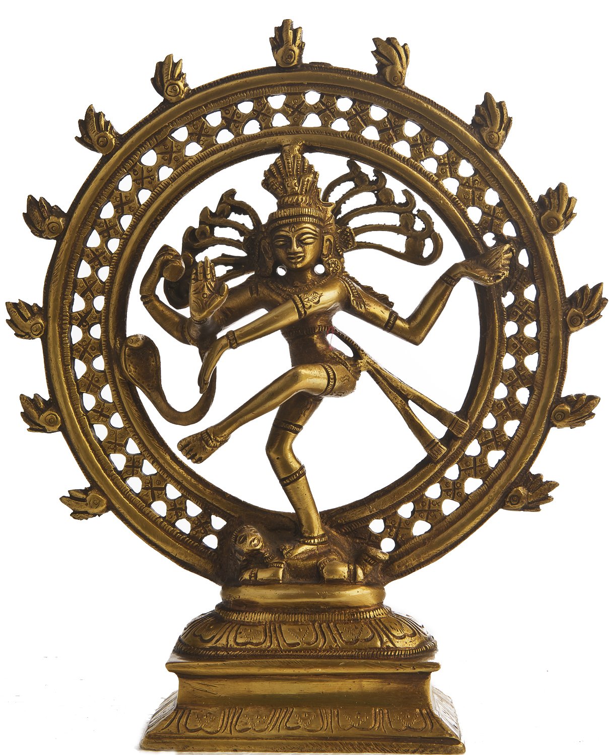 Nataraja Dancing on Apasmar - Brass Sculpture : Amazon.in: Home & Kitchen