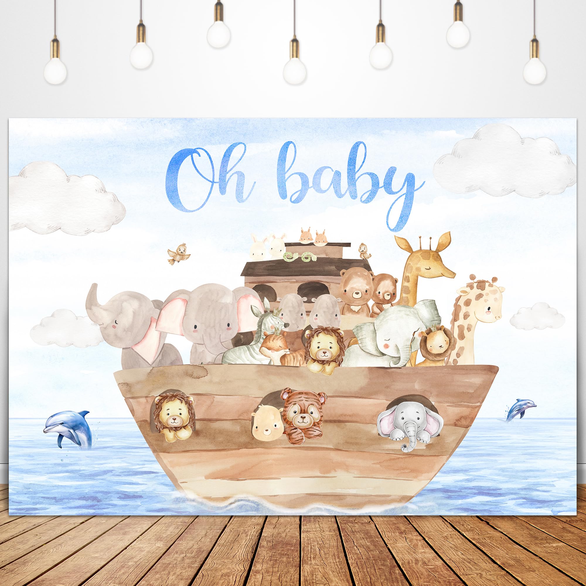 Noahs Ark Baby Shower Blue Noah's Ark | Baby Shower Invites.com