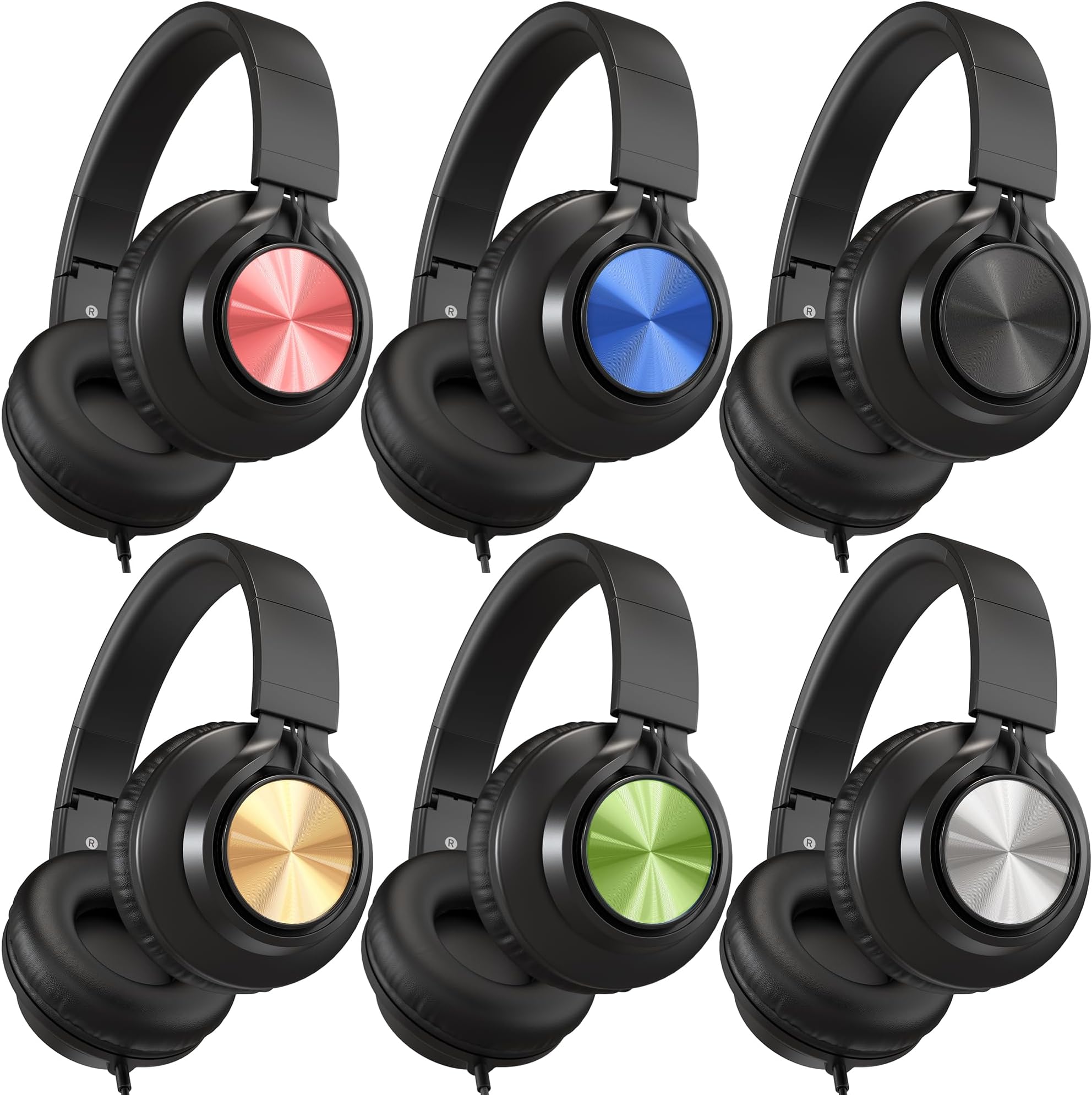 Amazon.com: Brookstone Wireless Silent Disco Headphones, Multicolor LED ...