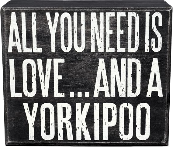 Amazon.com: JennyGems Yorkipoo Gifts, All You Need Is Love and a ...