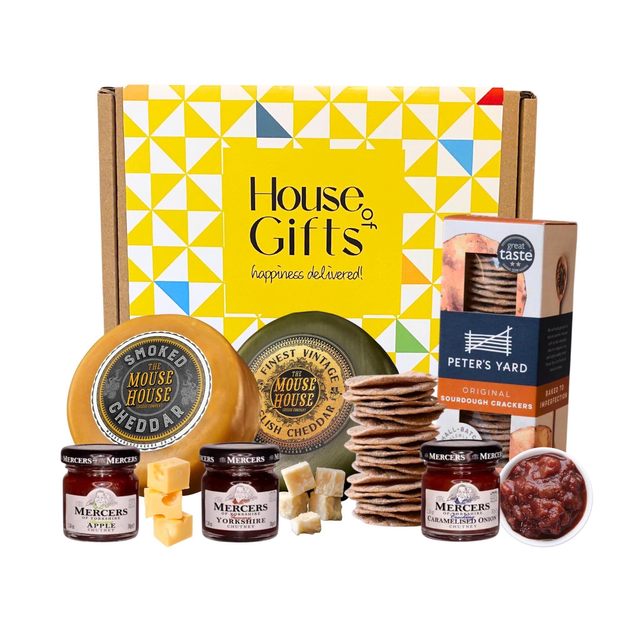 Cheese Hamper Gift Set Including Smoked Cheeder & English Chedder 200g ...