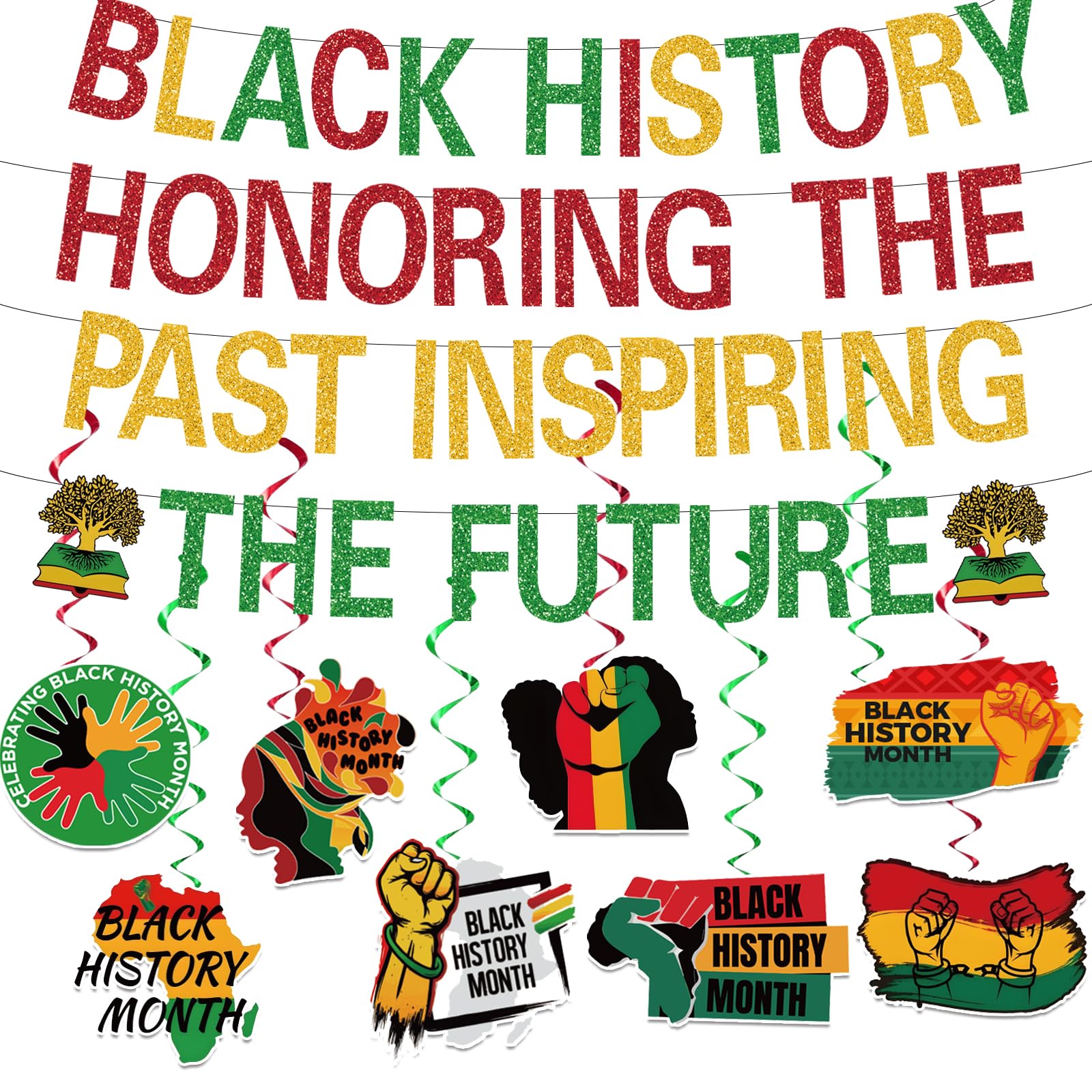 Amazon.com: Black History Month Banner, Black History Month Decorations ...