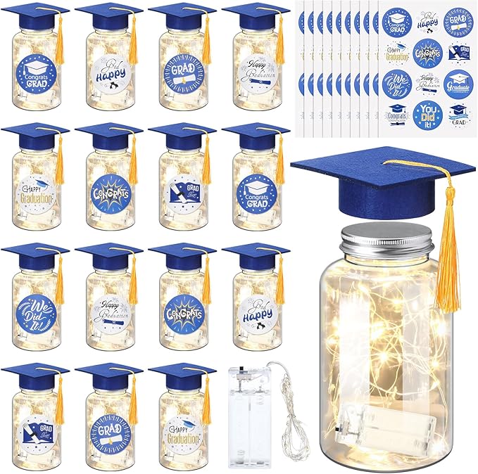 Amazon.com: Boao 16 Sets Graduation Table Decoration Set with LED Light ...