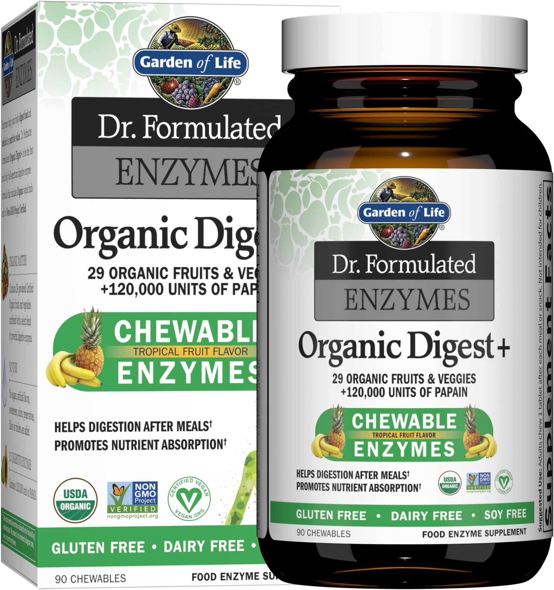 Amazon.com: Garden of Life Dr Formulated Digestive Enzymes with Papain ...