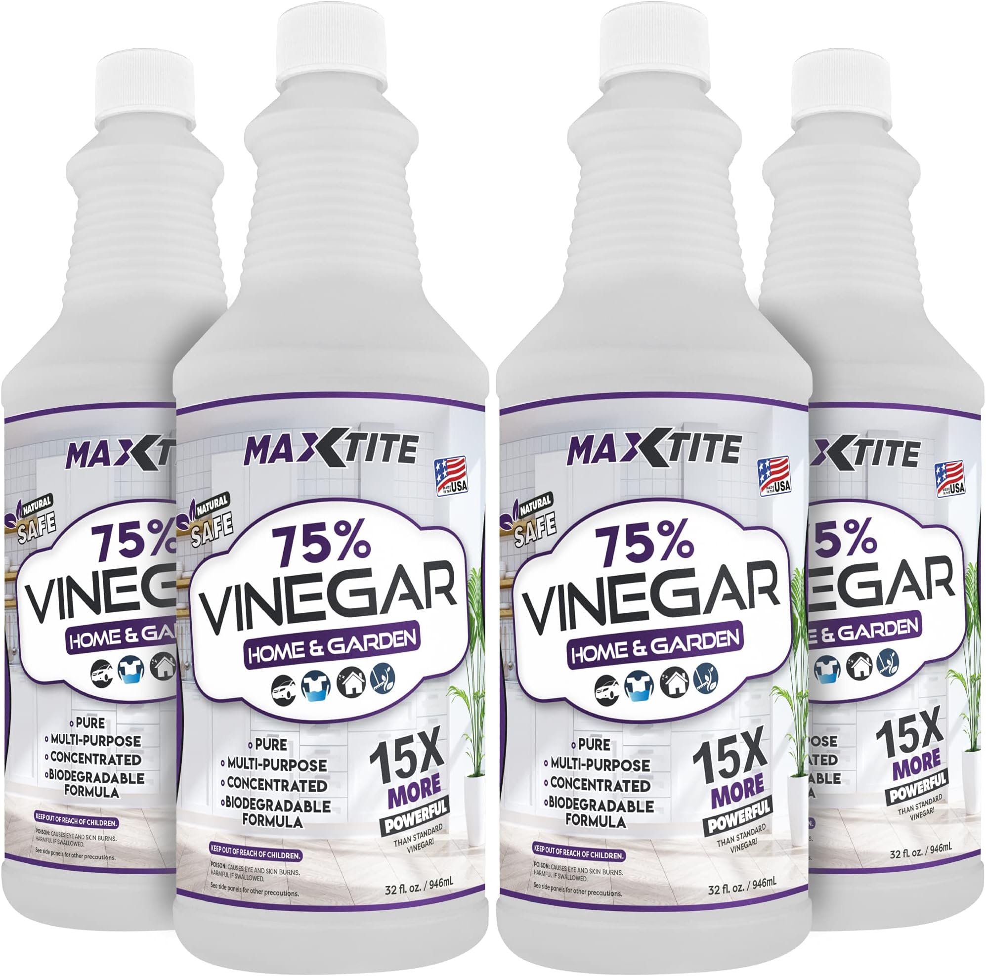 Amazon.com: Super Concentrated USA 99% Pure Vinegar - Dilutes to 20 ...