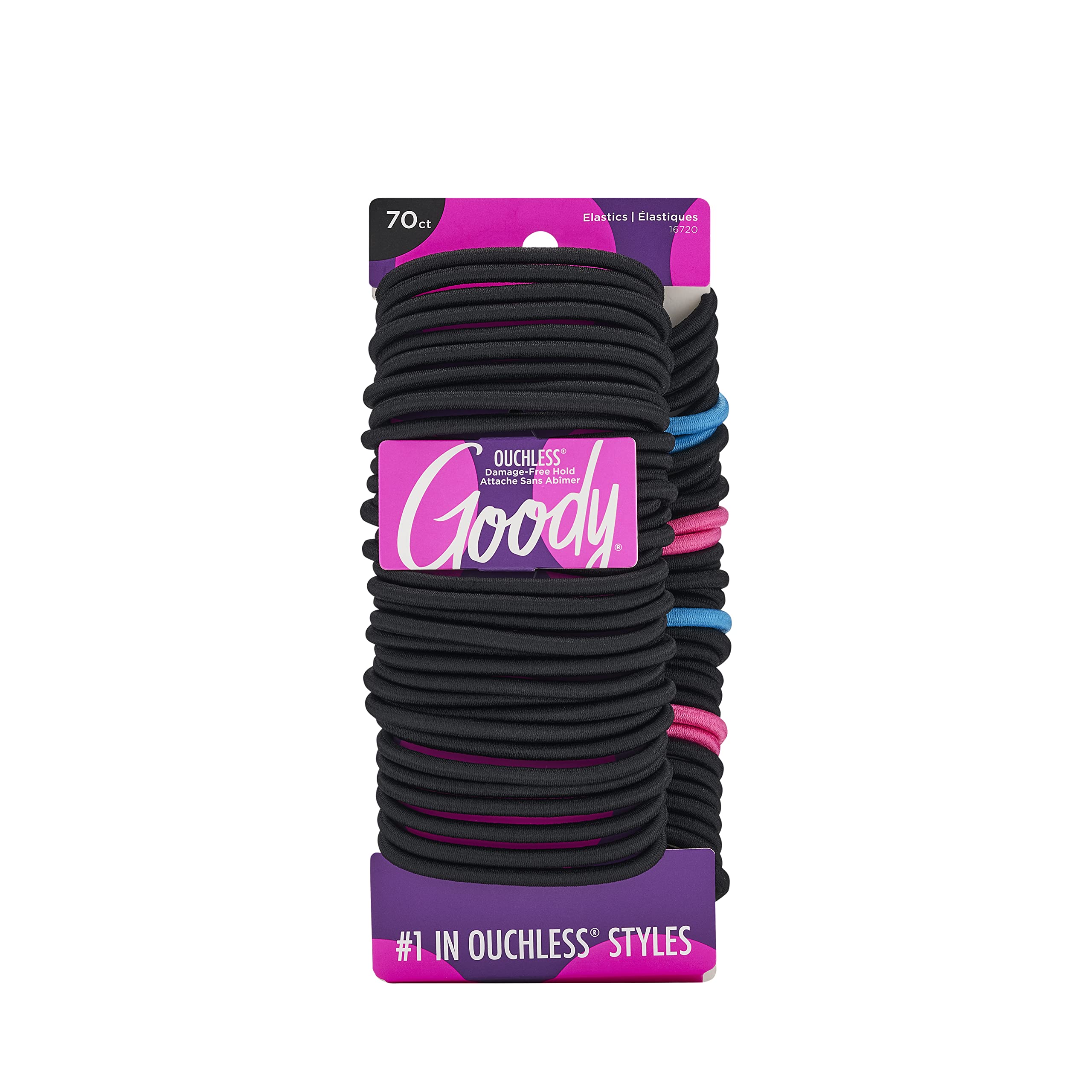 Goody Ouchless Elastics Value Pack, Black & Bright, 140ct for sale ...