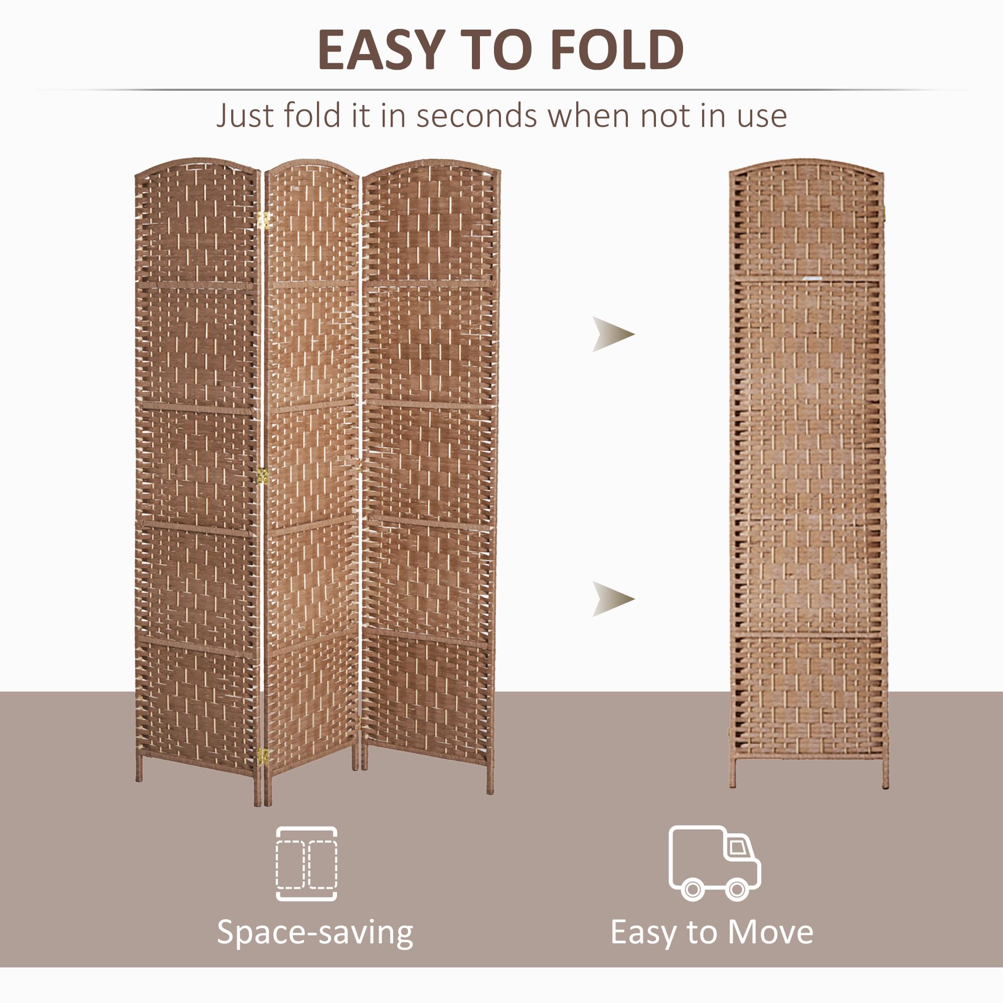 Snapklik.com : Room Divider, 3 Panel Folding Privacy Screen, 6FT Tall ...