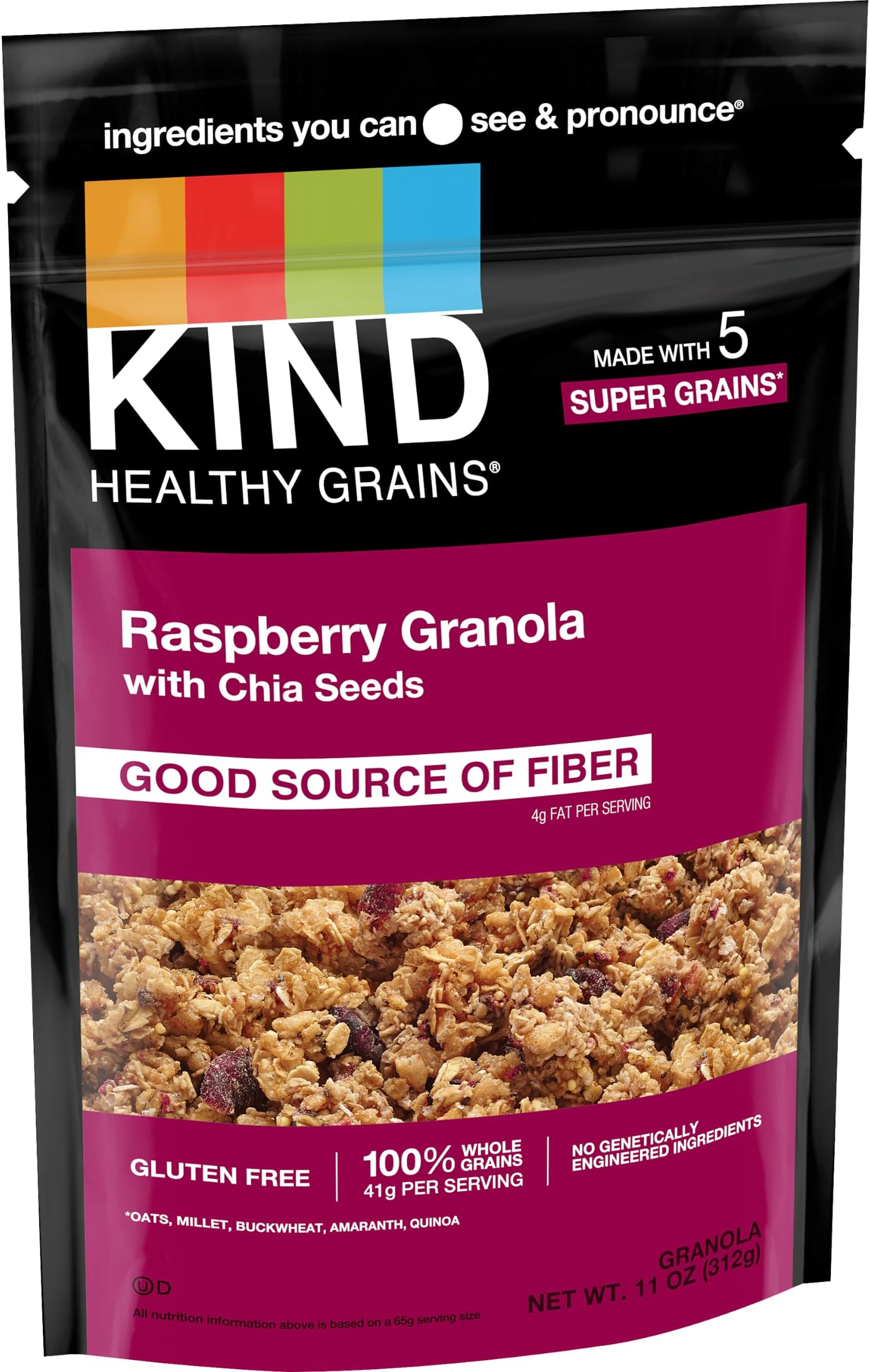 Amazon.com : KIND Healthy Grains Granola, Peanut Butter Clusters, 11 ...