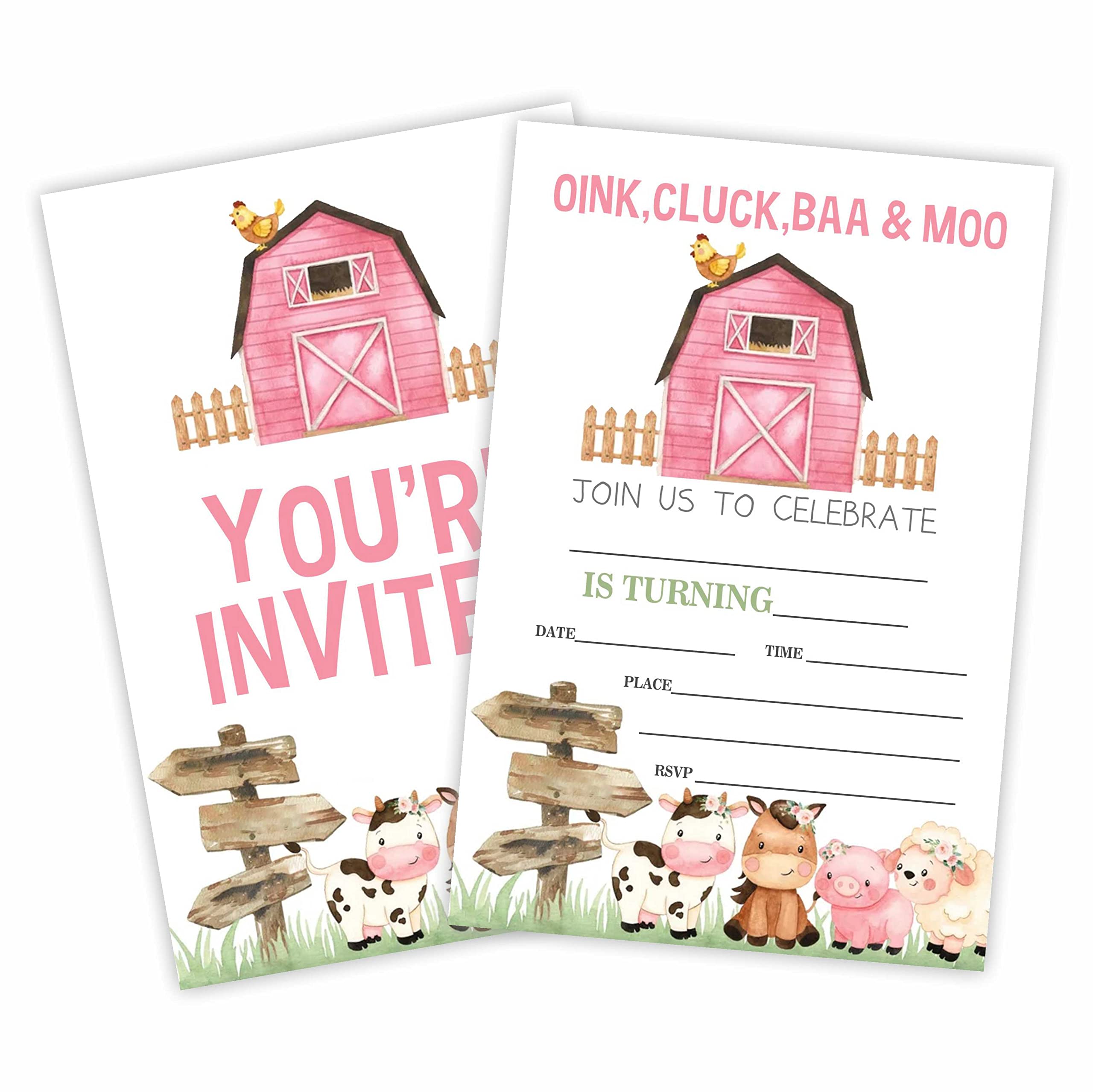 Original Farm Party Invitations Farm Party Invitation Brown Paper