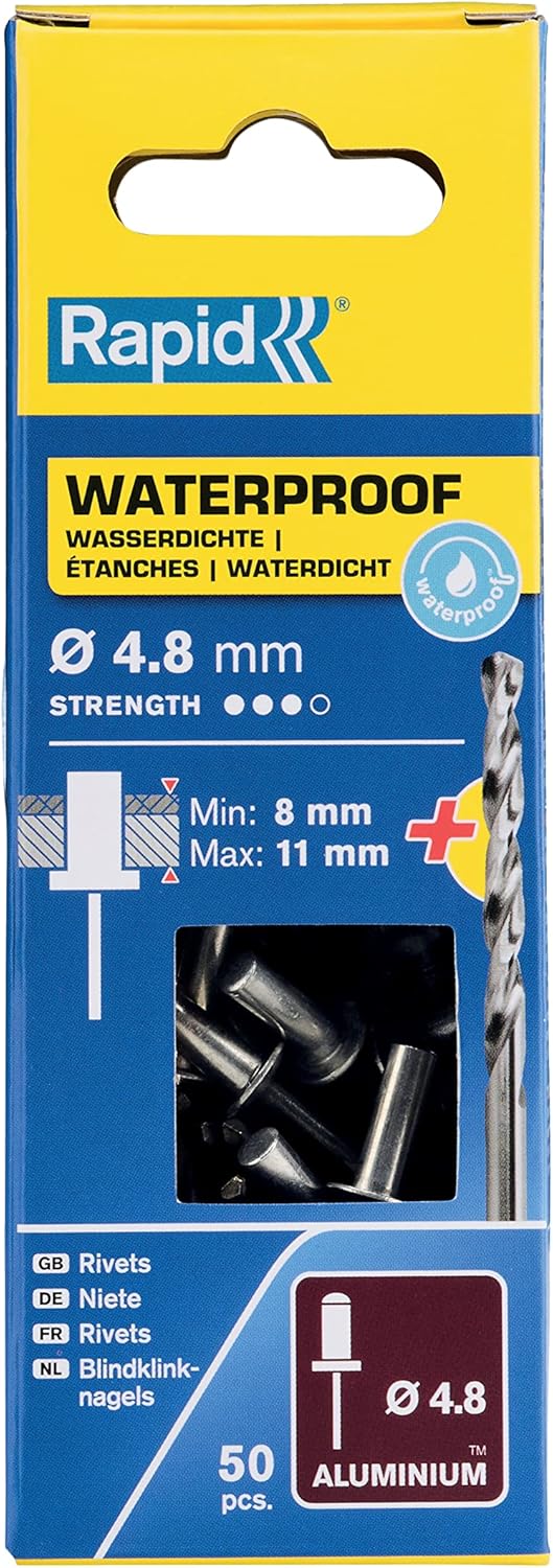 Amazon.com: Rapid Rivets Waterproof Rivets Including Drill Piece, 4.8 x ...