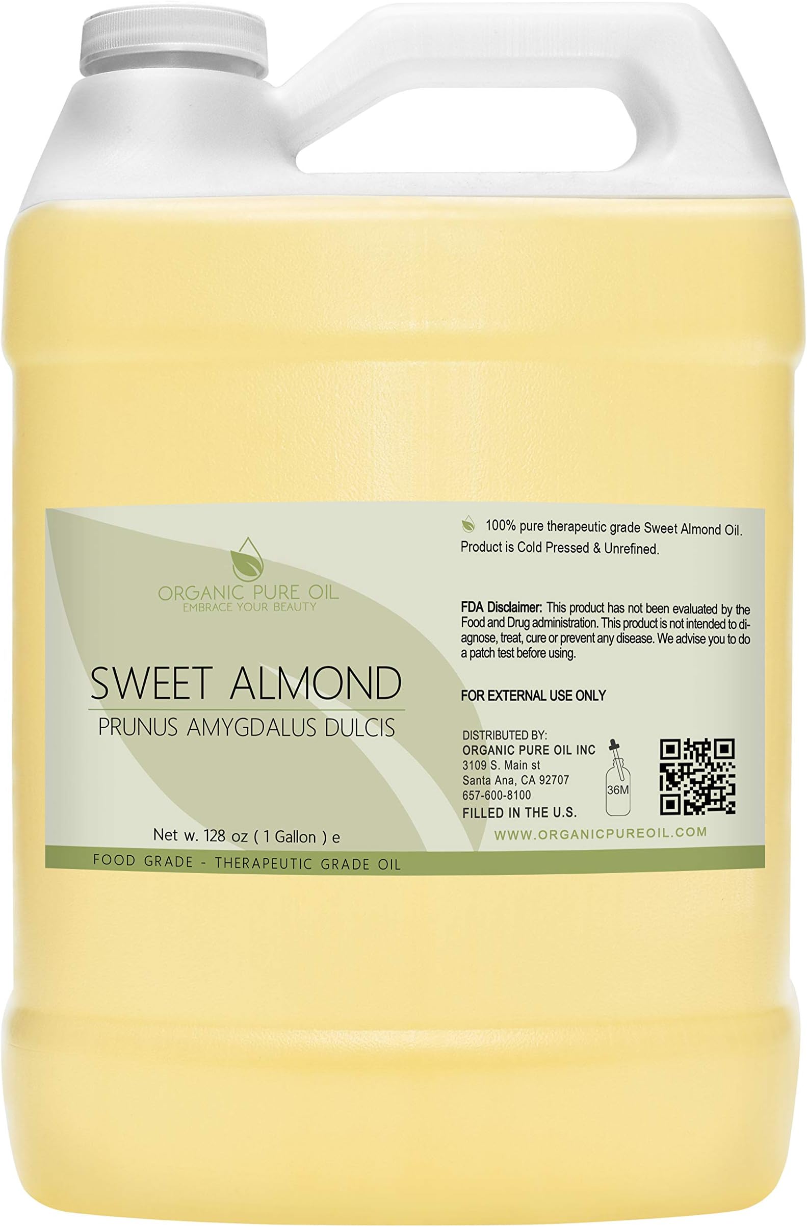 Amazon.com : Sweet Almond Oil 64 floz | for Hair and Skin | Pure and ...