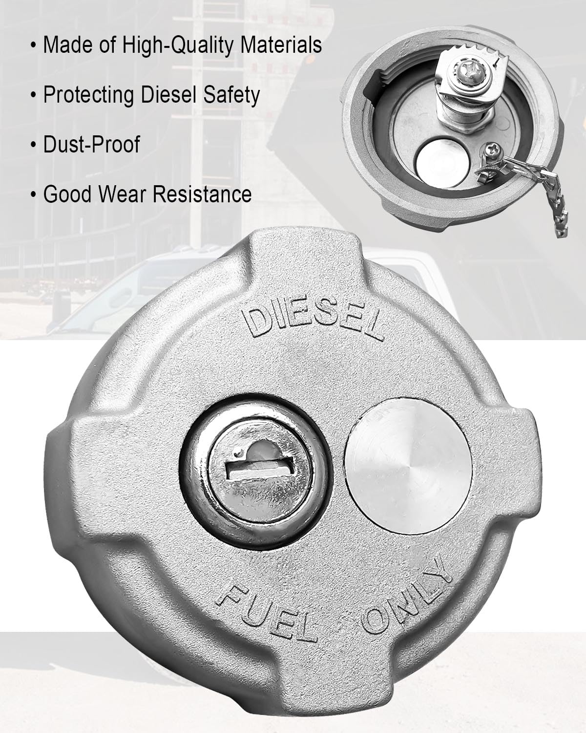 Snapklik.com : TADYAO Locking Diesel Fuel Cap 2 3/8" Fit For ...
