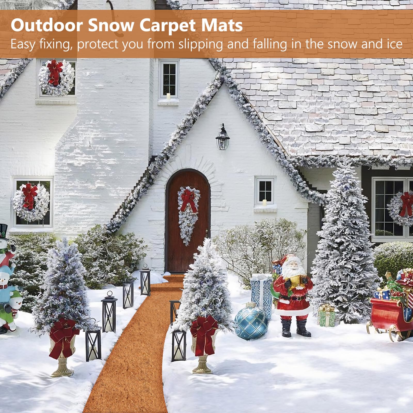 Snapklik.com : 1 Pack No Slip Ice And Snow Carpet Mats- 31 X 80 Inch ...