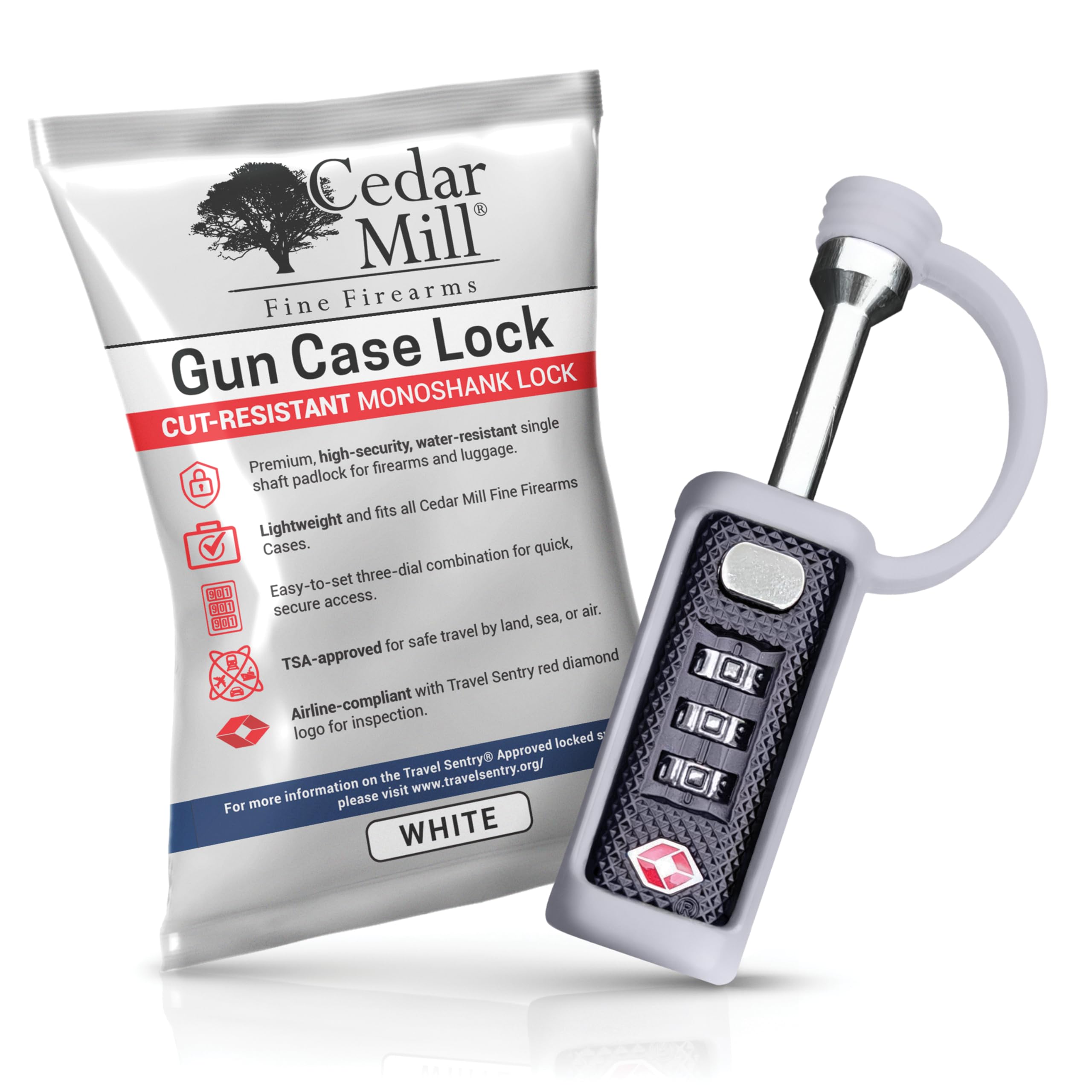 Snapklik.com : Cedar Mill TSA Approved Gun Case Lock Durable, Cut ...
