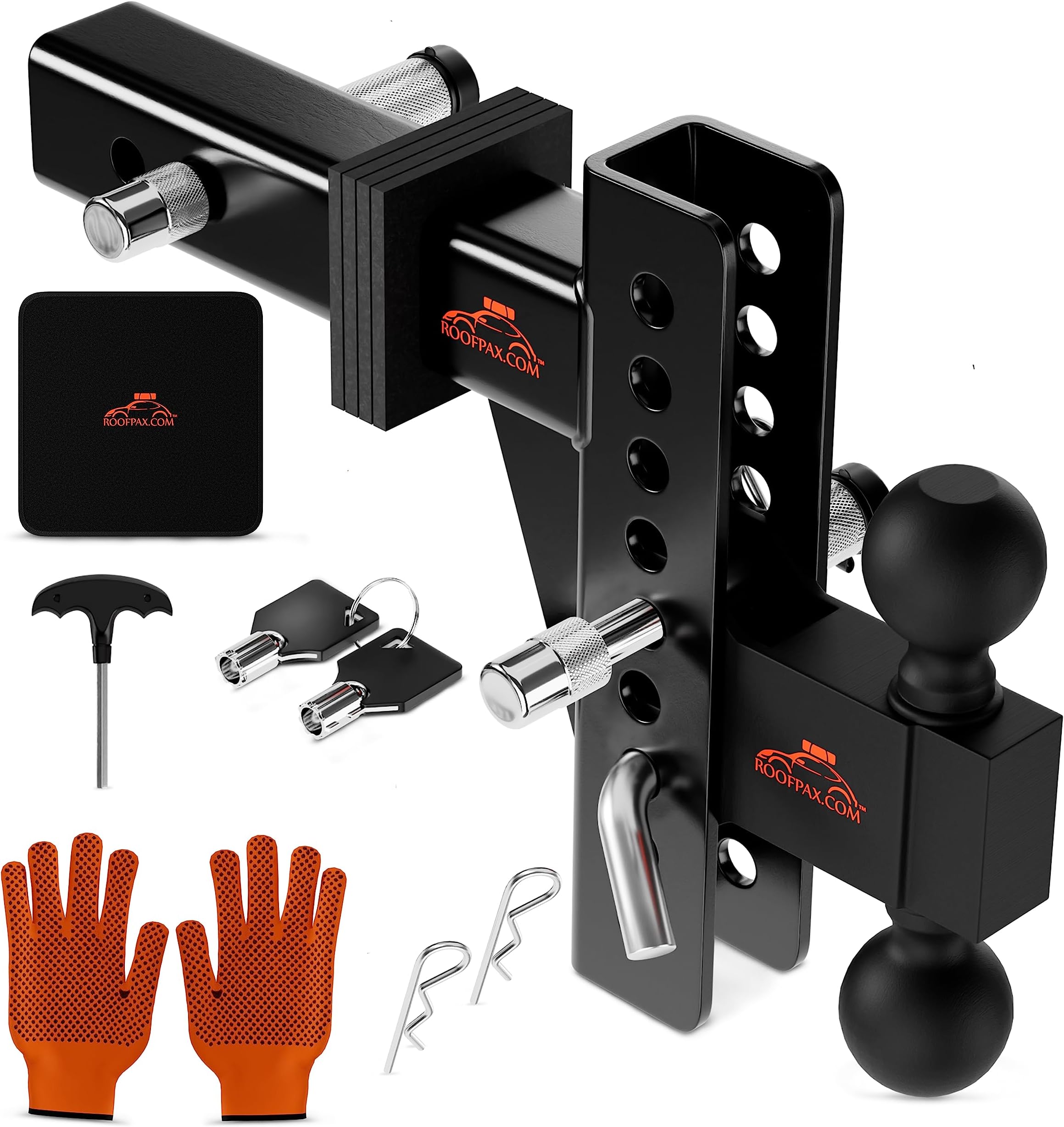 Amazon.com: Adjustable Trailer Hitch, Two Balls (2", 2-5/16") Fits 2 ...