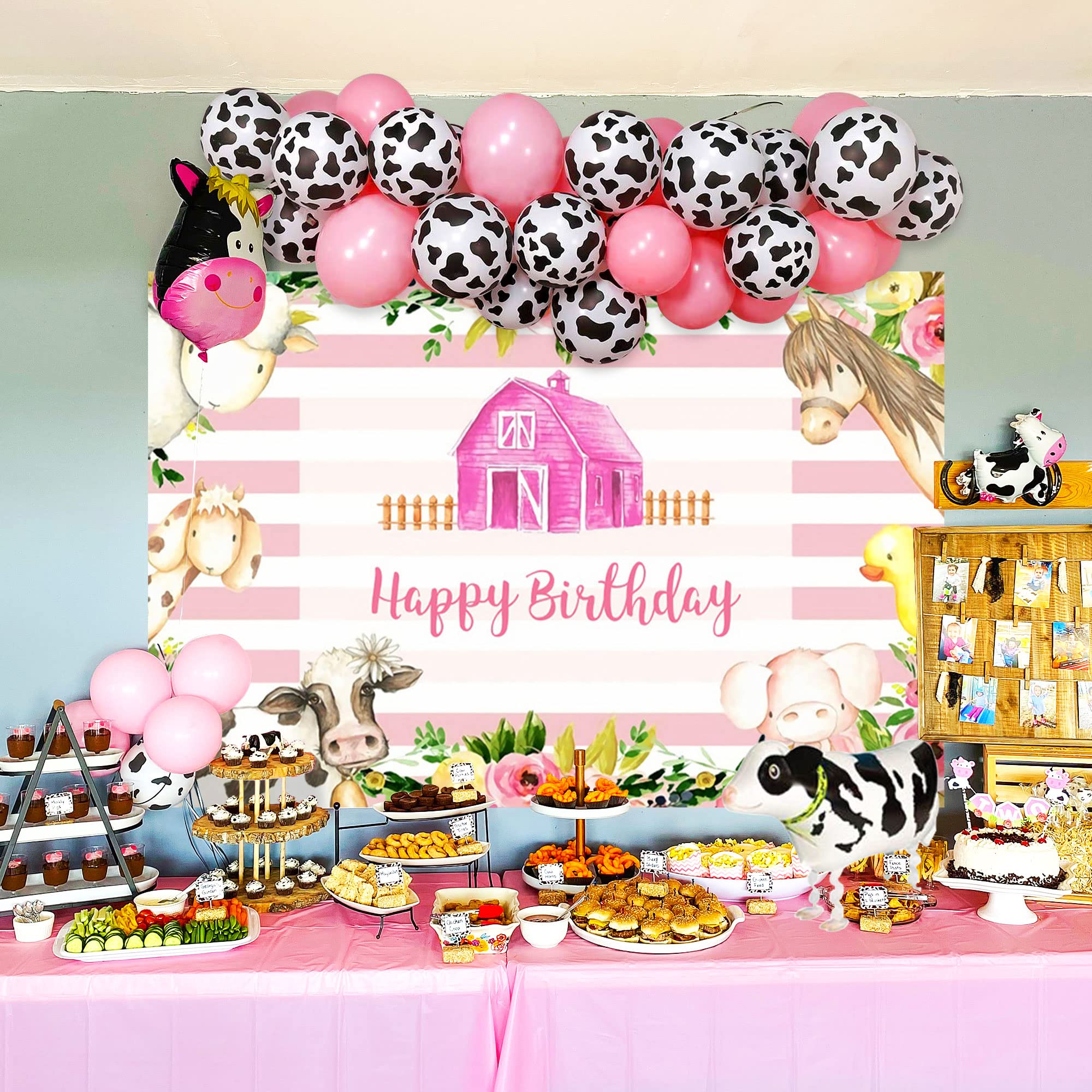 Buy JeVenis 59 PCS Farm Animals Party Supplies Girl Cowgirl Birthday ...