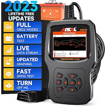 Amazon.com: ANCEL 2 in 1 AD410 PRO Car OBD2 Scanner Code Reader with ...