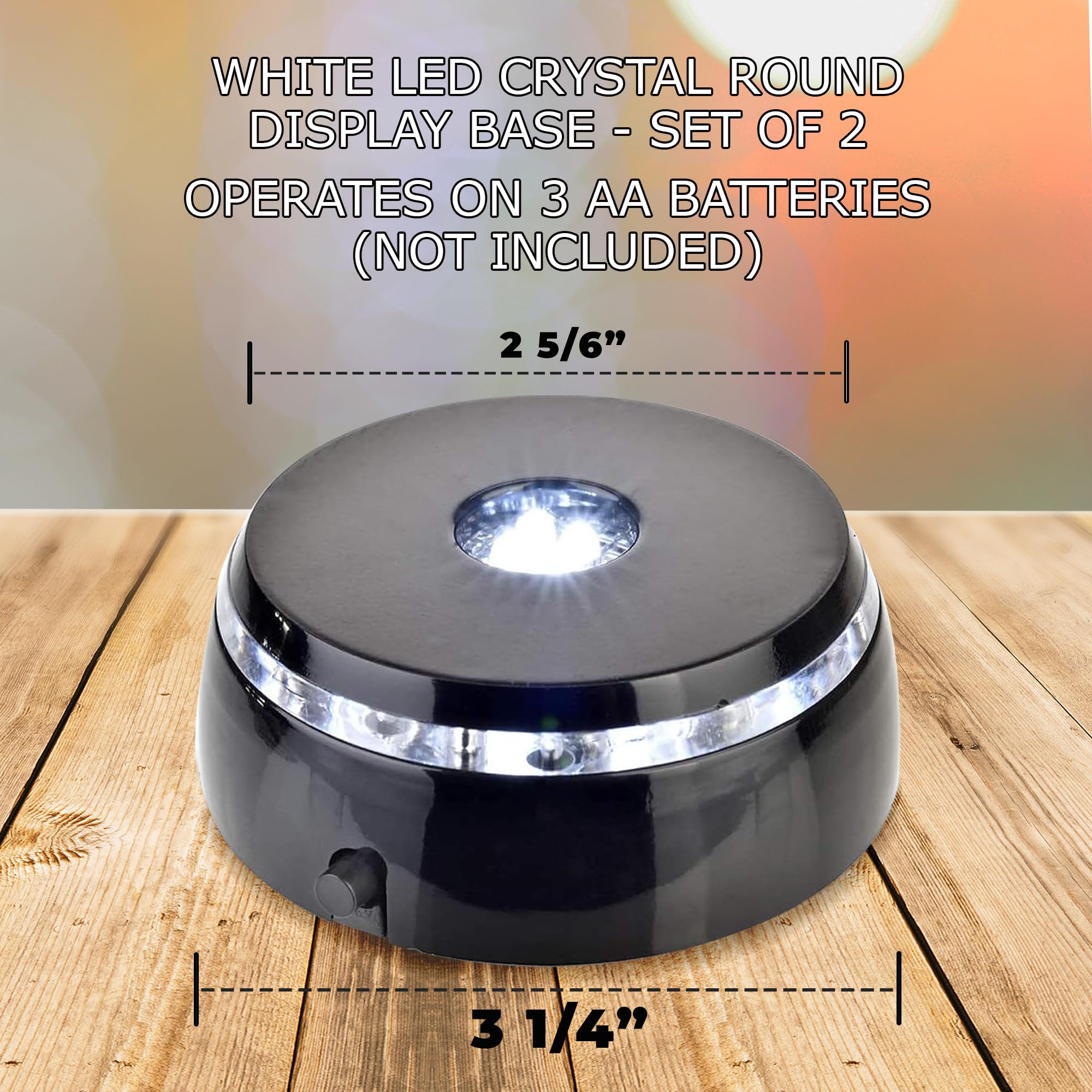 Lighted Display Bases For Glass Square LED Lights Display Base Wooden