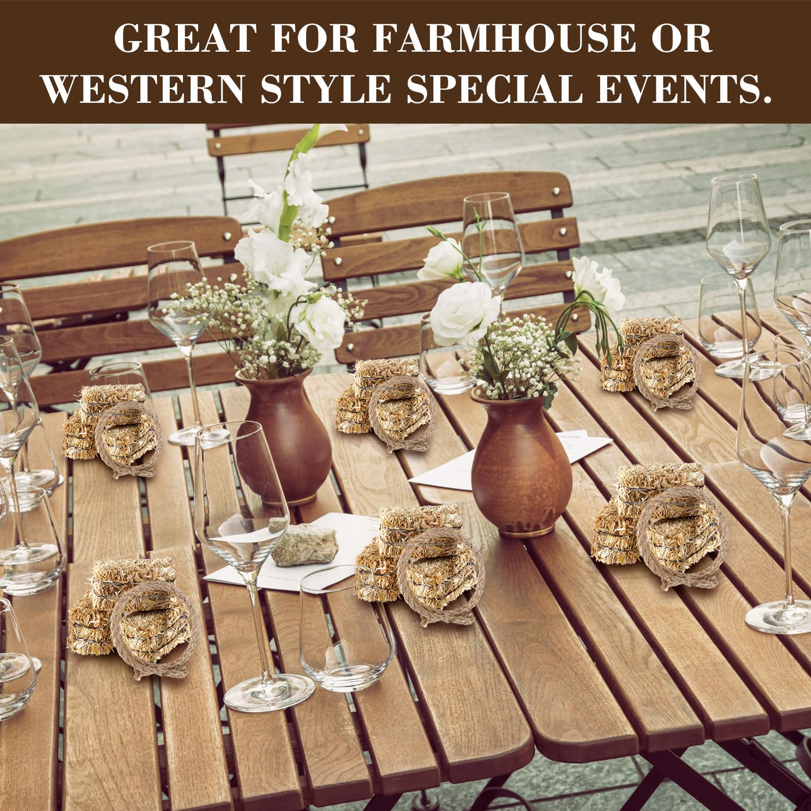 Hay Bale Wedding Centerpieces