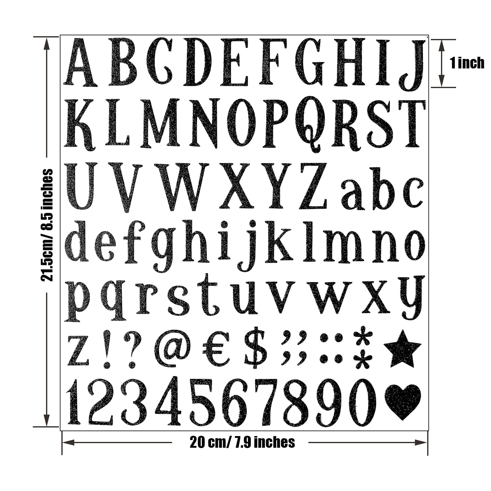 Snapklik.com : 790 Pieces 10 Sheets Glitter Alphabet Letter Stickers ...
