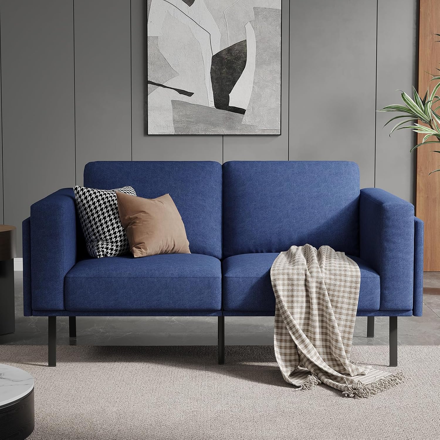 Amazon.com: COPIAE 59” Small Couches for Living Room, High Resilience ...