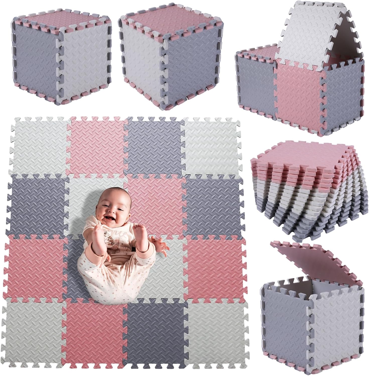 Amazon.com: Coolcandy Foam Play Mat(16 Pcs/Set), Multi-Colored Play Mat ...