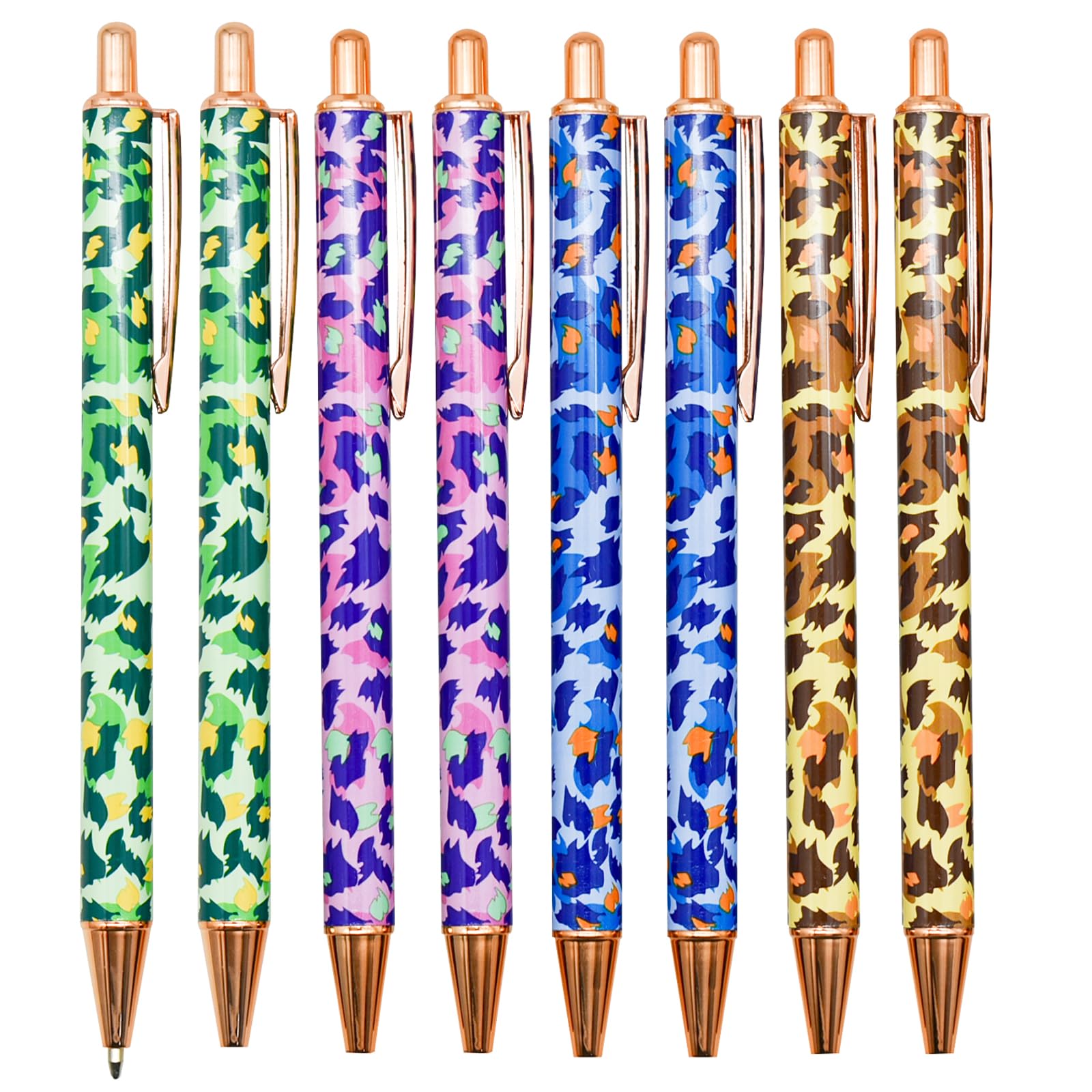 Amazon.com : Lopenle 8 PCS Metal Camouflage Pens Leopard Ballpoint Pen ...