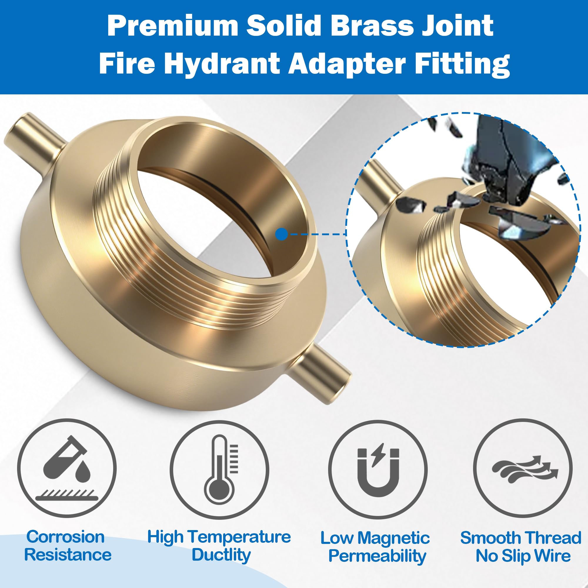 Snapklik.com : Happy Tree 2-1/2" NH/NST Female X 2" NPT Male Brass Fire ...