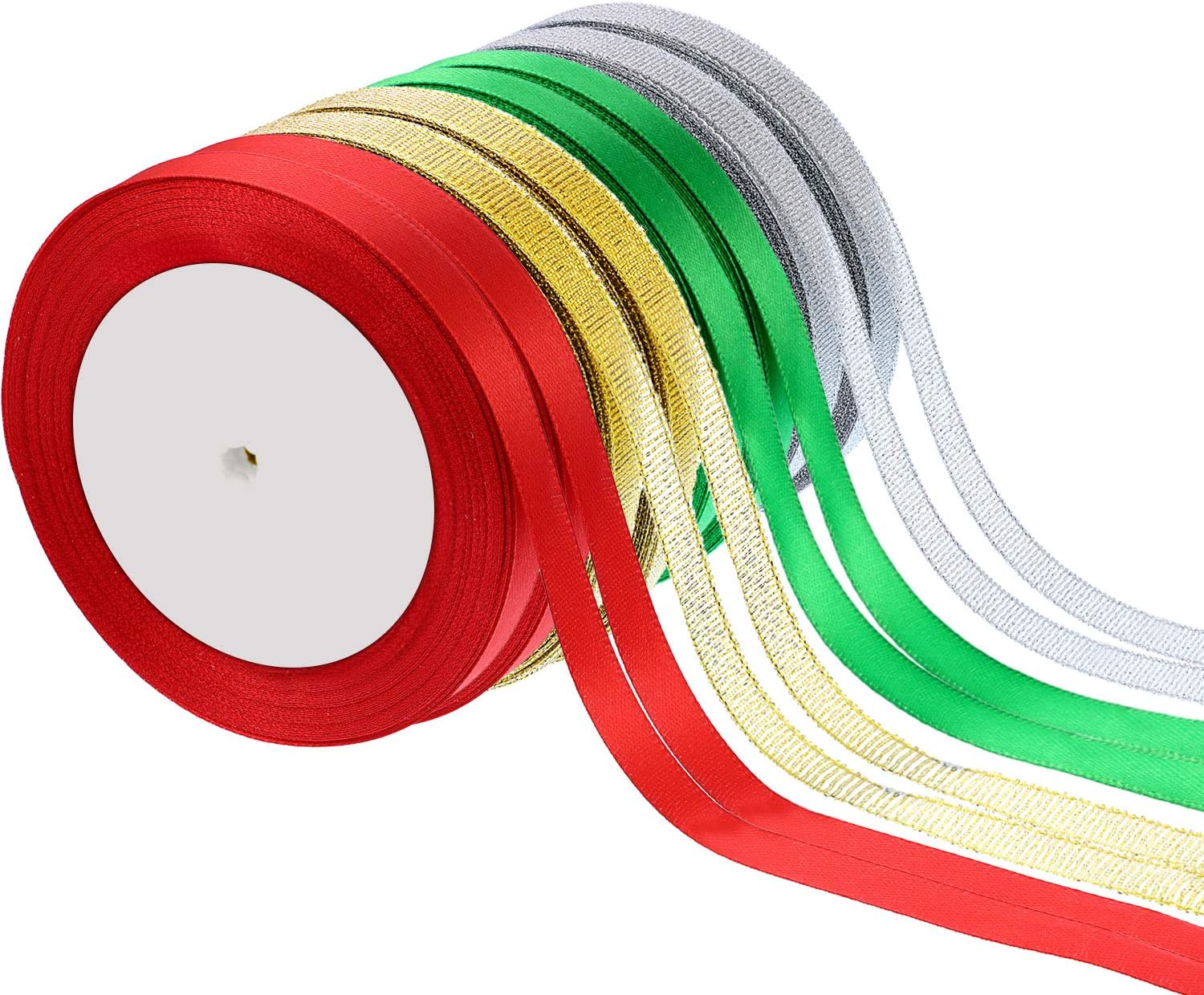 Amazon.com: Mayreel Shimmer Sheer Organza Ribbon 1/4" Dusty Blue Ribbon ...