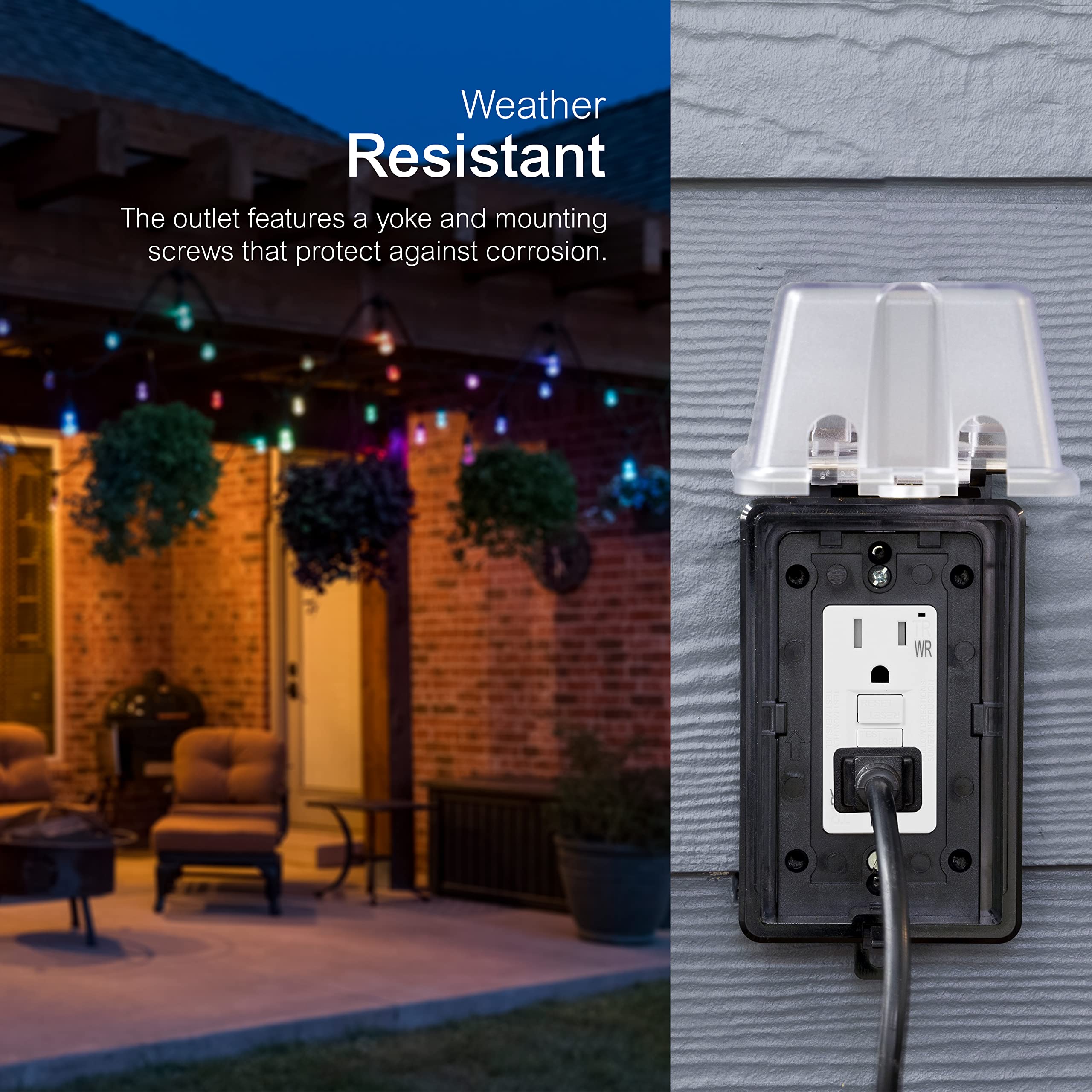 Snapklik.com : GFCI in-Wall Receptacle, Weather-Resistant Outlet ...