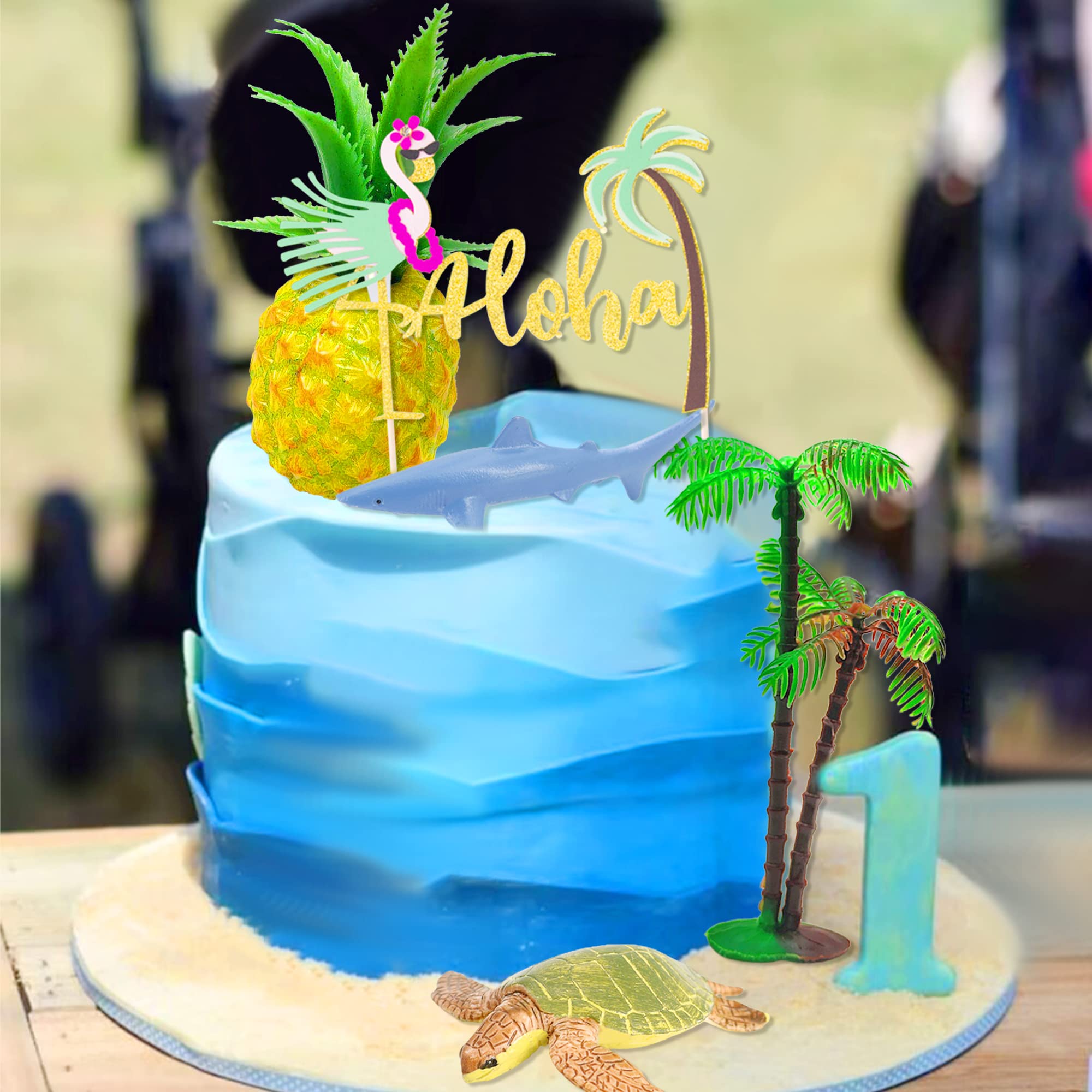 Snapklik.com : Aloha Cake Topper Beach Party Cake Decoration Luau ...