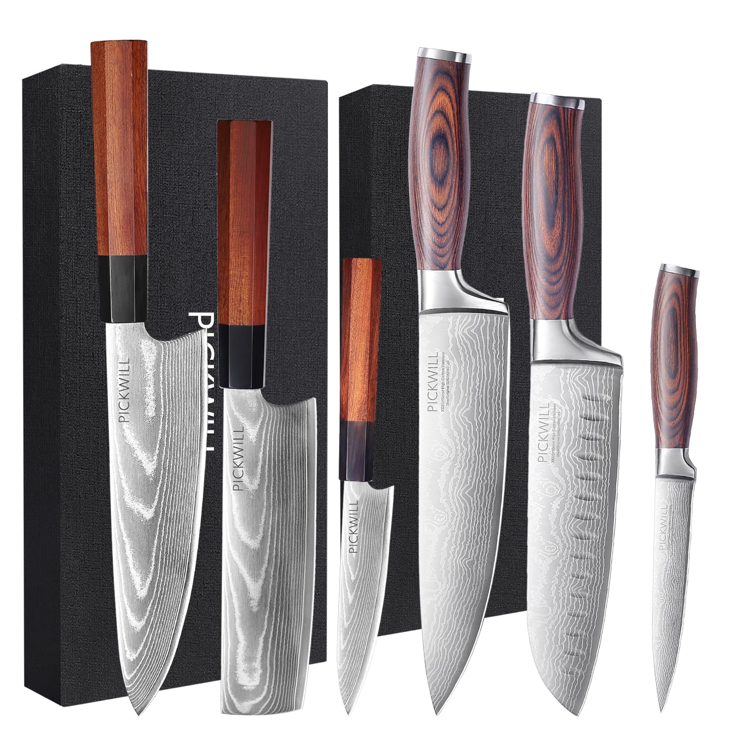 Amazon.com: PICKWILL Kitchen Knife Set, 3-Piece Chef Knife Set,Sharp ...