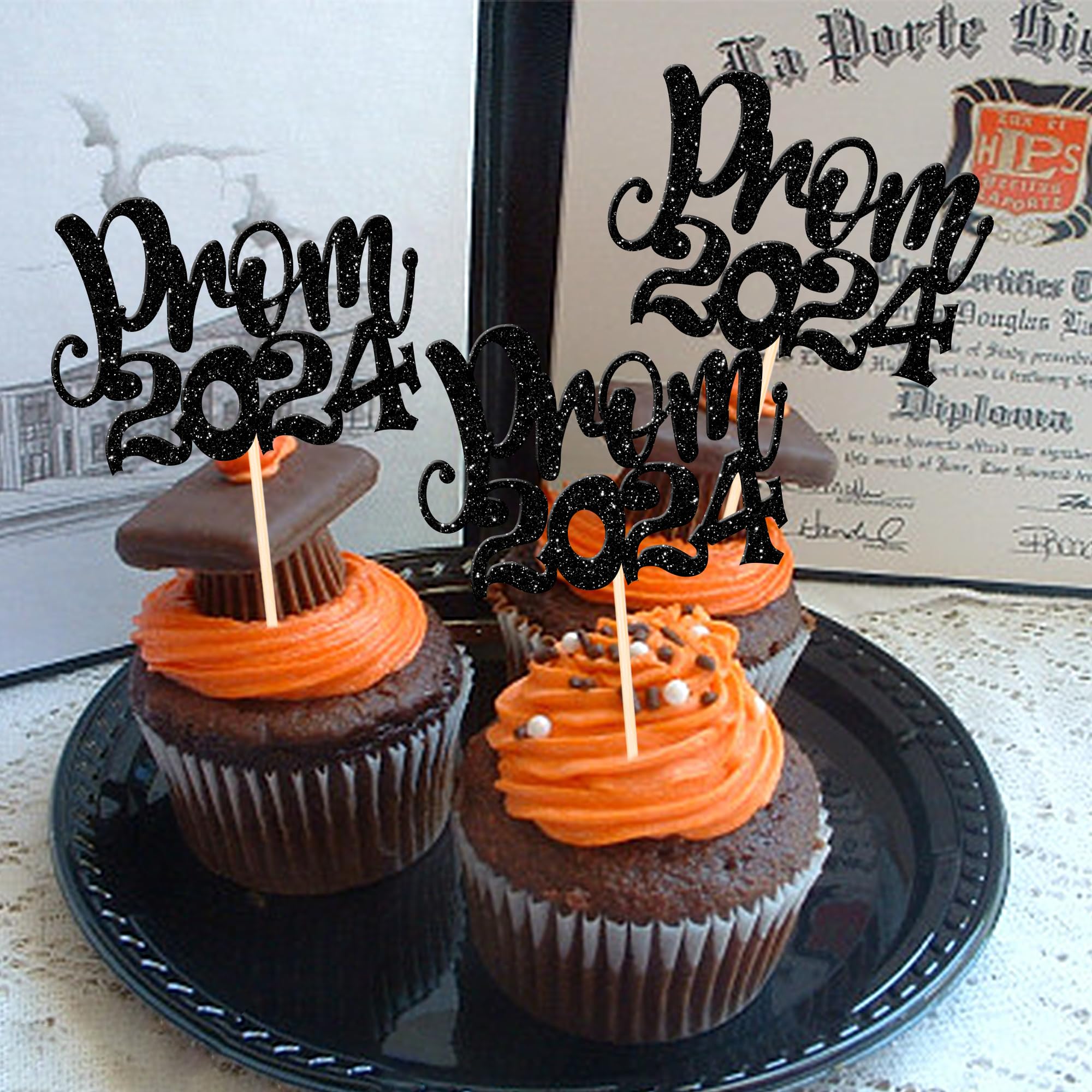 Snapklik.com : 36 PCS Prom 2024 Cupcake Toppers Glitter Prom Night ...