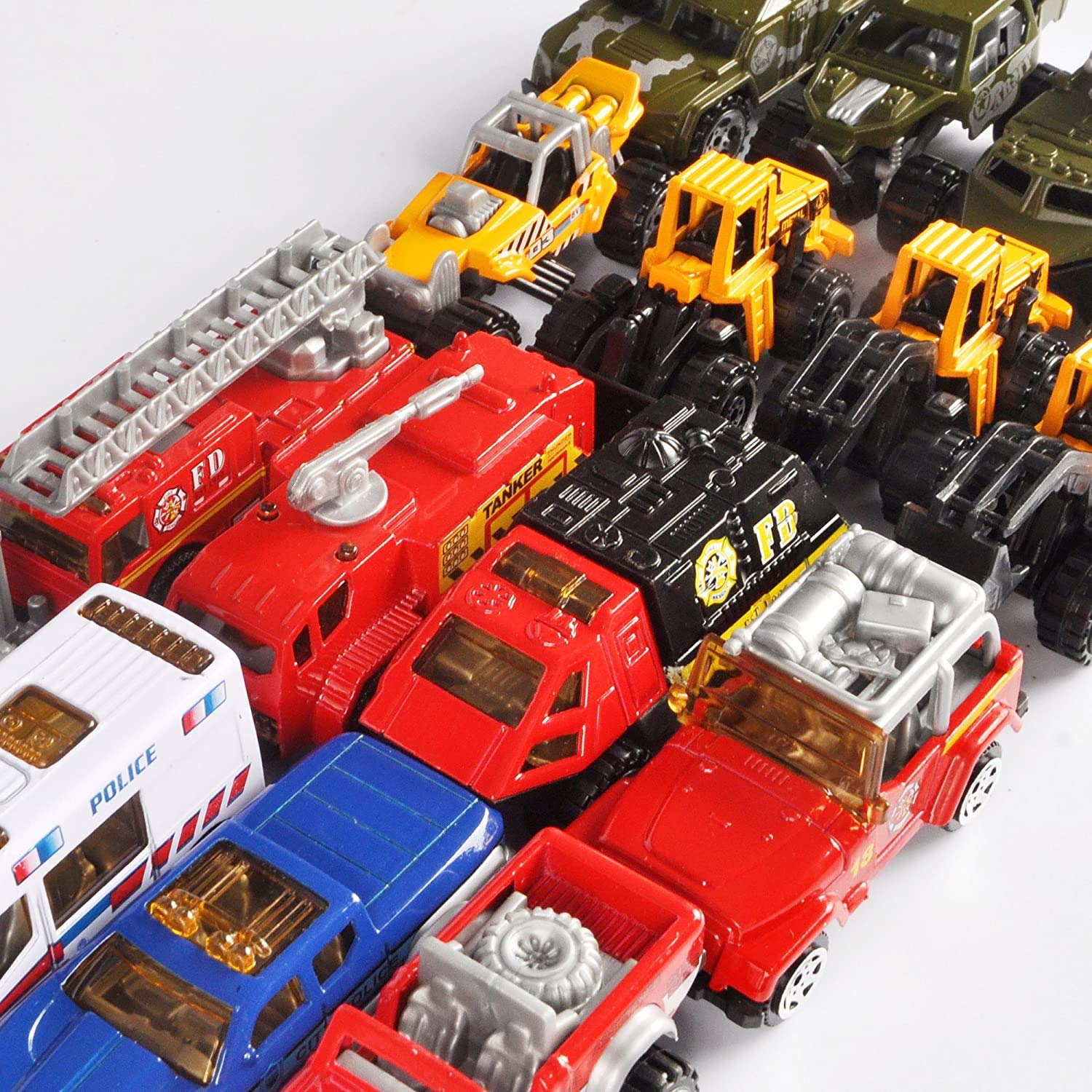 Buy 16 PCS Mini Diecast Metal Assortment Pocket Vehicles Toy Car Gift ...