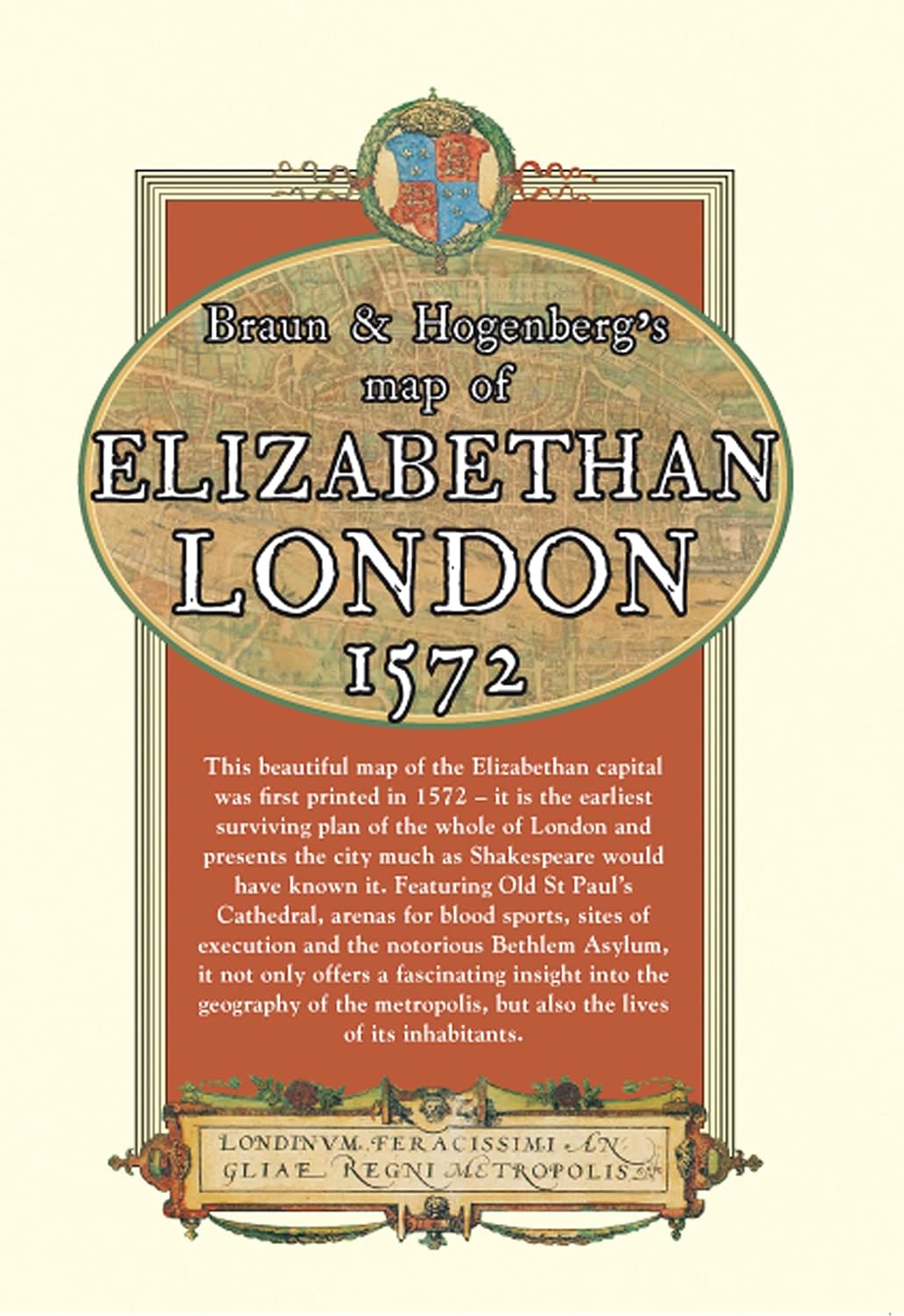 Map of Elizabethan London, 1572: Braun and Hogenberg’s: Amazon.co.uk ...