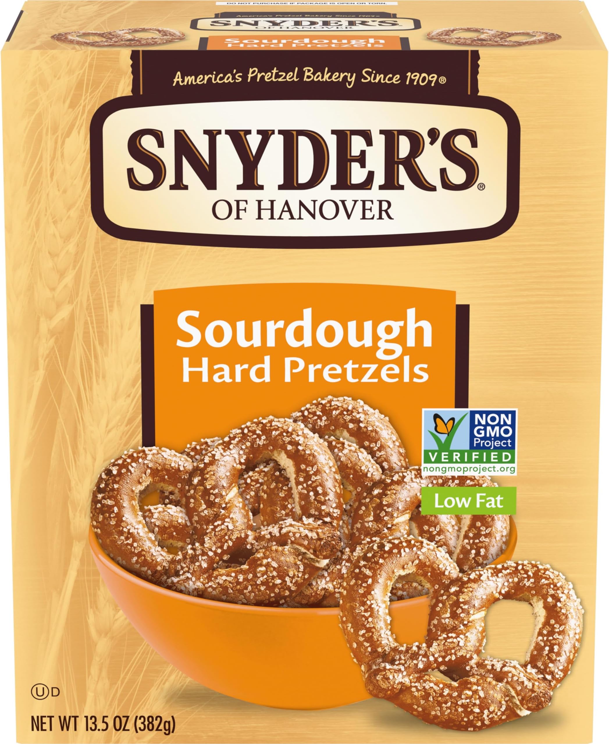 Amazon.com: Snyder's of Hanover Pretzels, Sourdough Hard Pretzels, 13.5 ...