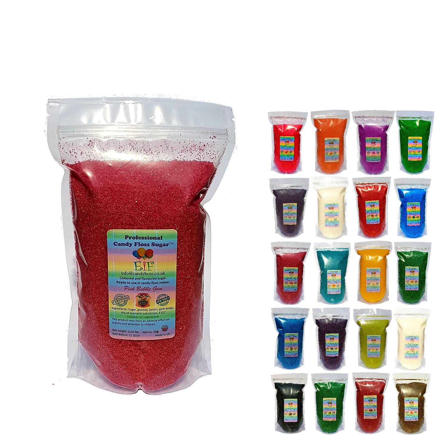 Buy Candy Floss Cotton Sugar CandyBoss Pink Bubble Gum 1 KG - Ready to ...